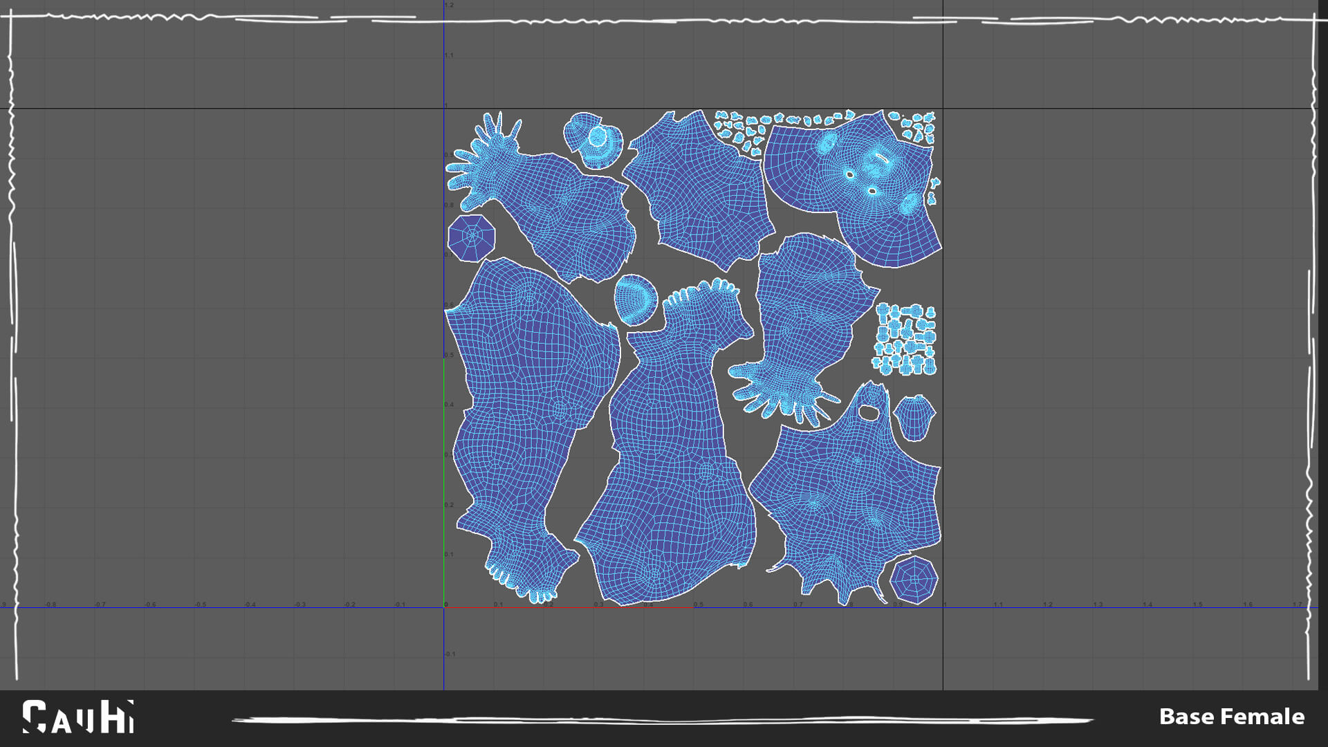 Base Mesh Female Low Poly - 3D Model by chitam