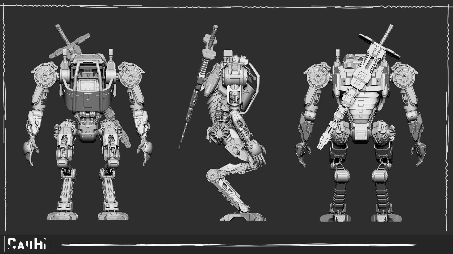 Blockout Robot - 3D Model by chitam