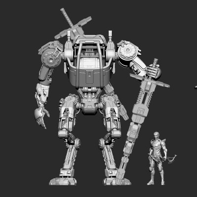 Blockout Robot - 3D Model by chitam