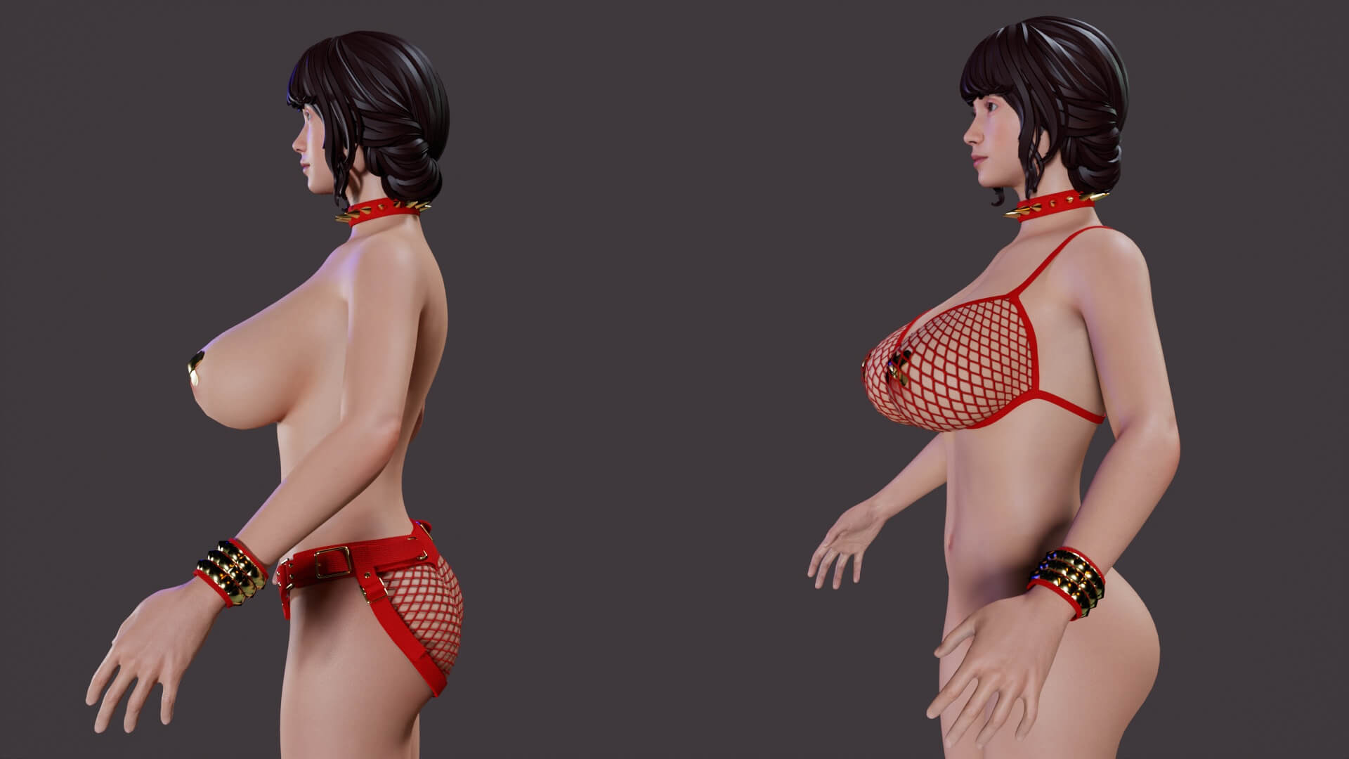 Body Girl Bikini Semireal Low Poly - 3D Model by chitam