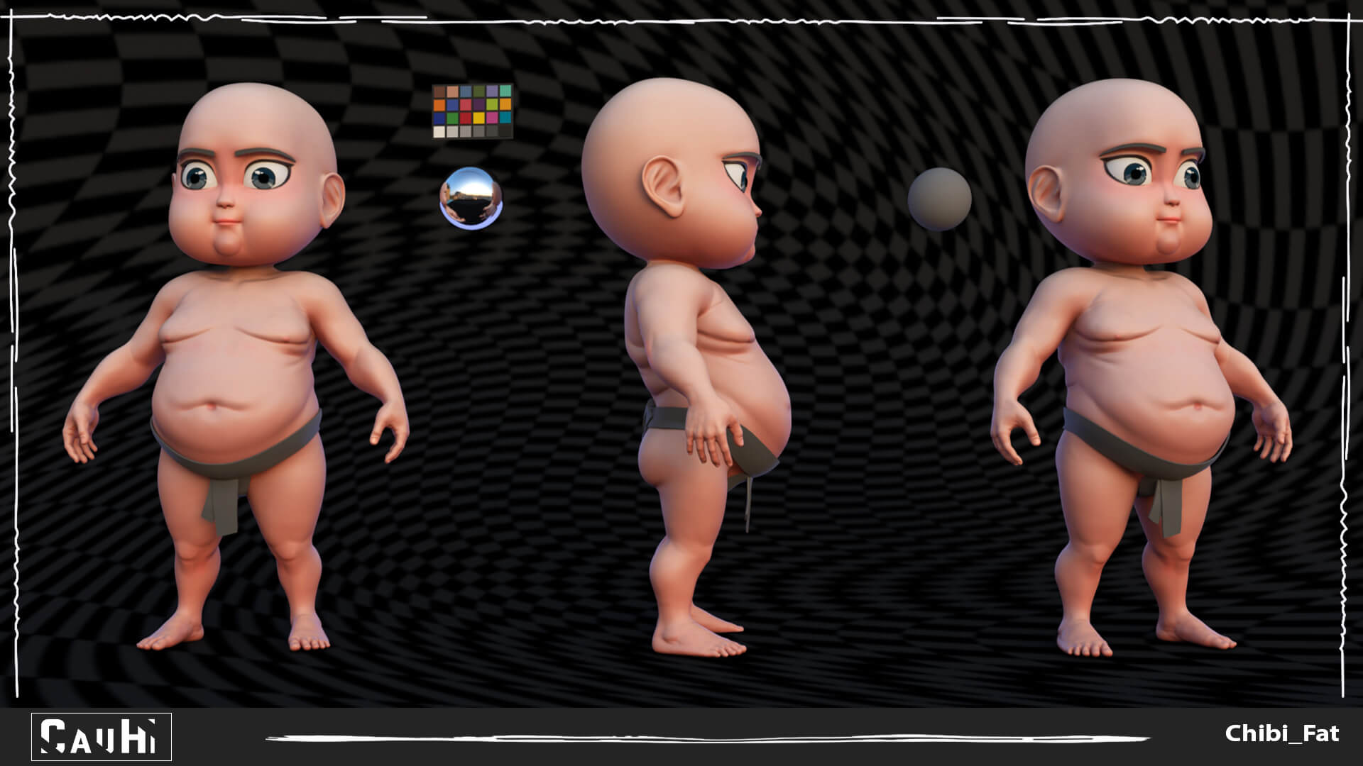 Chibi Fat Sumo - 3D Model by chitam