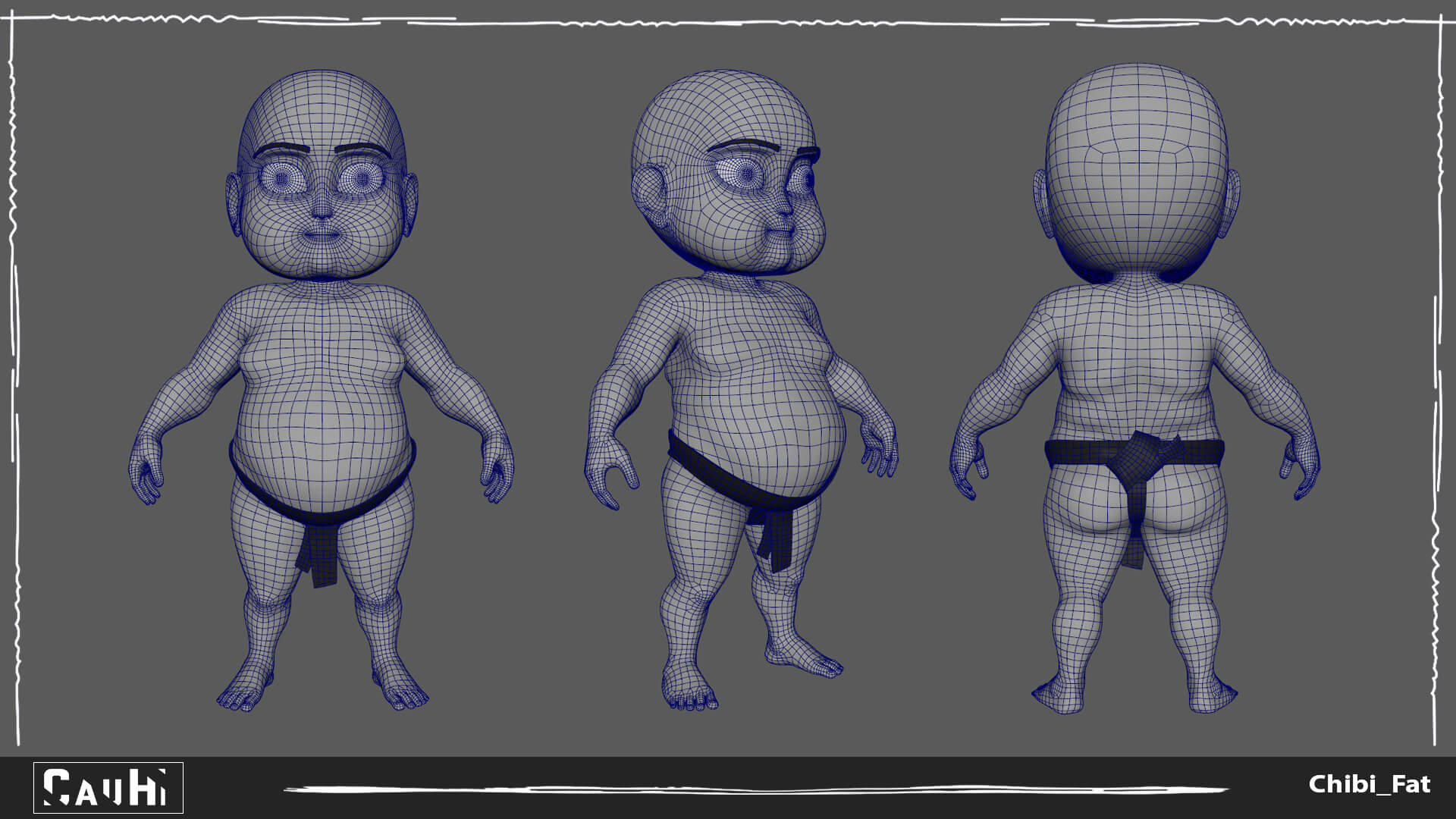 Chibi Fat Sumo - 3D Model by chitam