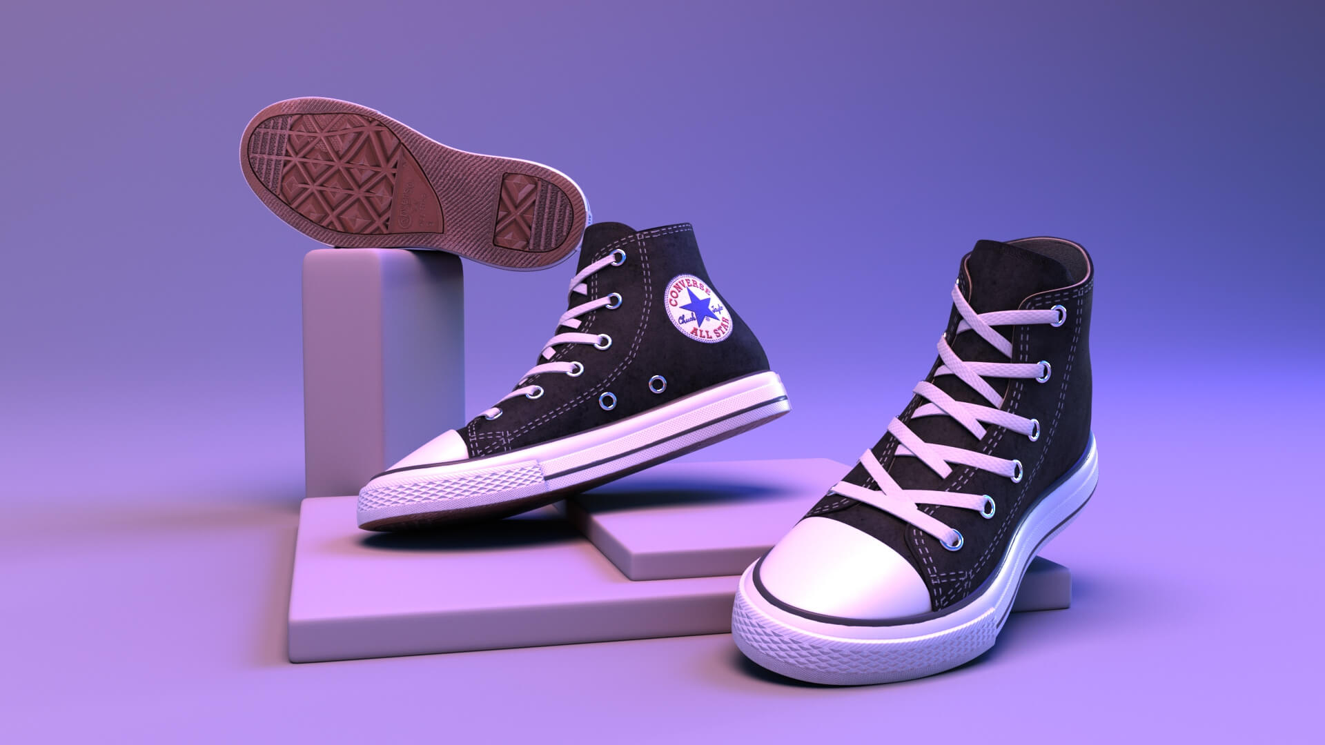 Footwear Convert Sport Color Black - 3D Model by chitam