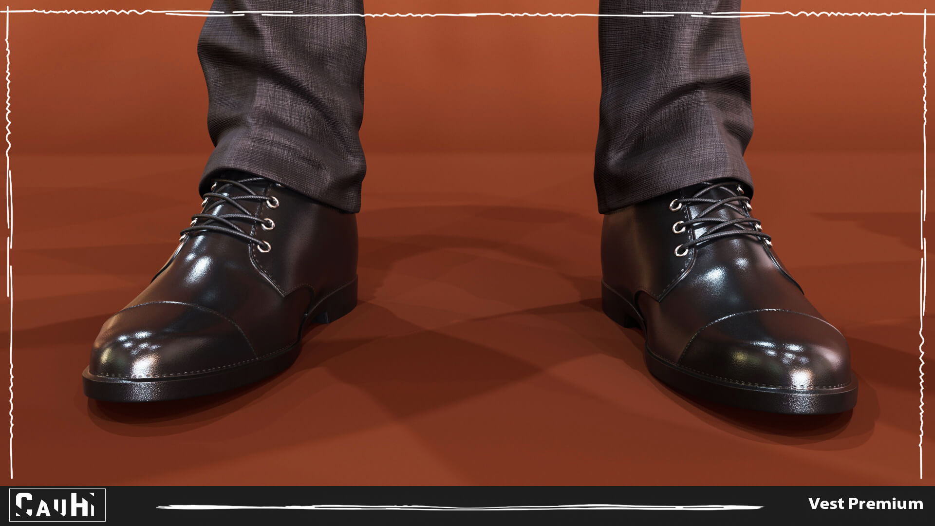 Men Pans With Shirt Blazer and Shoes Vest Premium - 3D Model by chitam