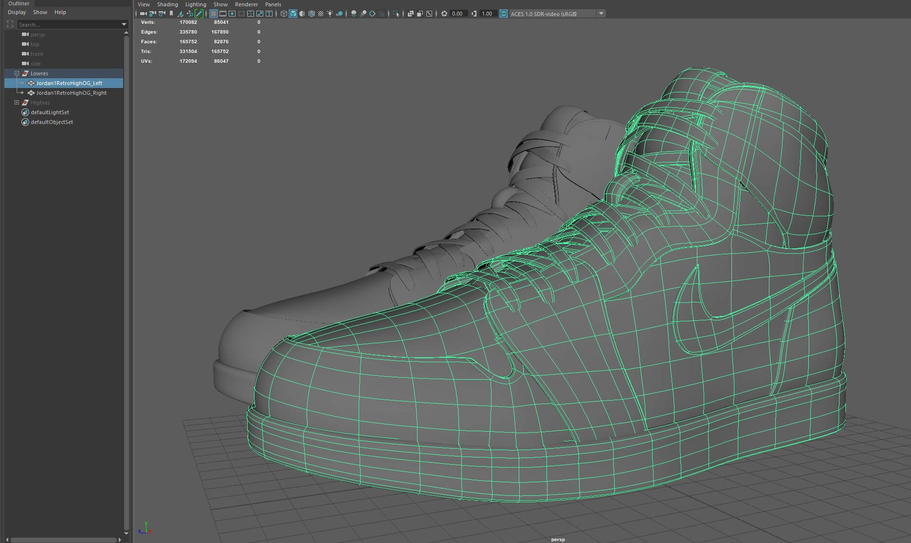 Air Jordan 1 Retro High Og Red - 3D Model by chitam
