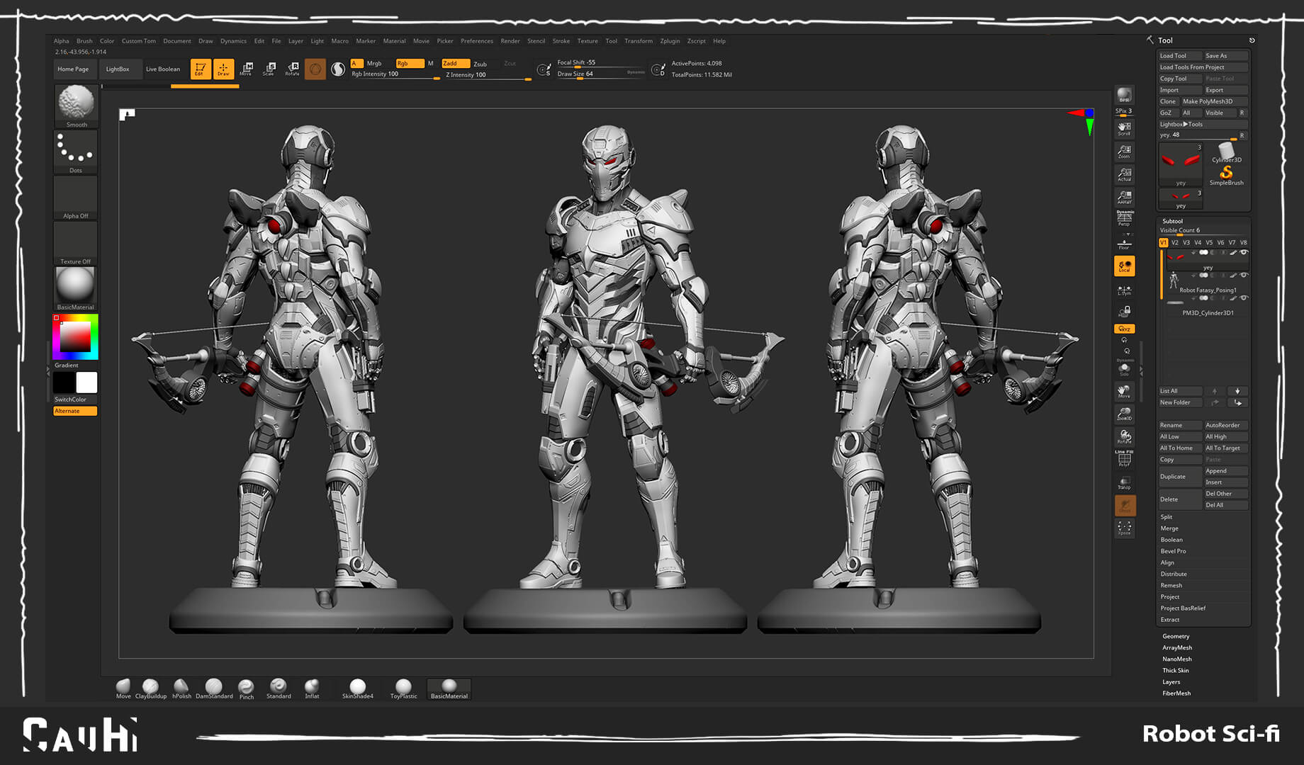 Printer 3D Stl Hard Surface Robot Sci-Fi Cyber by chitam