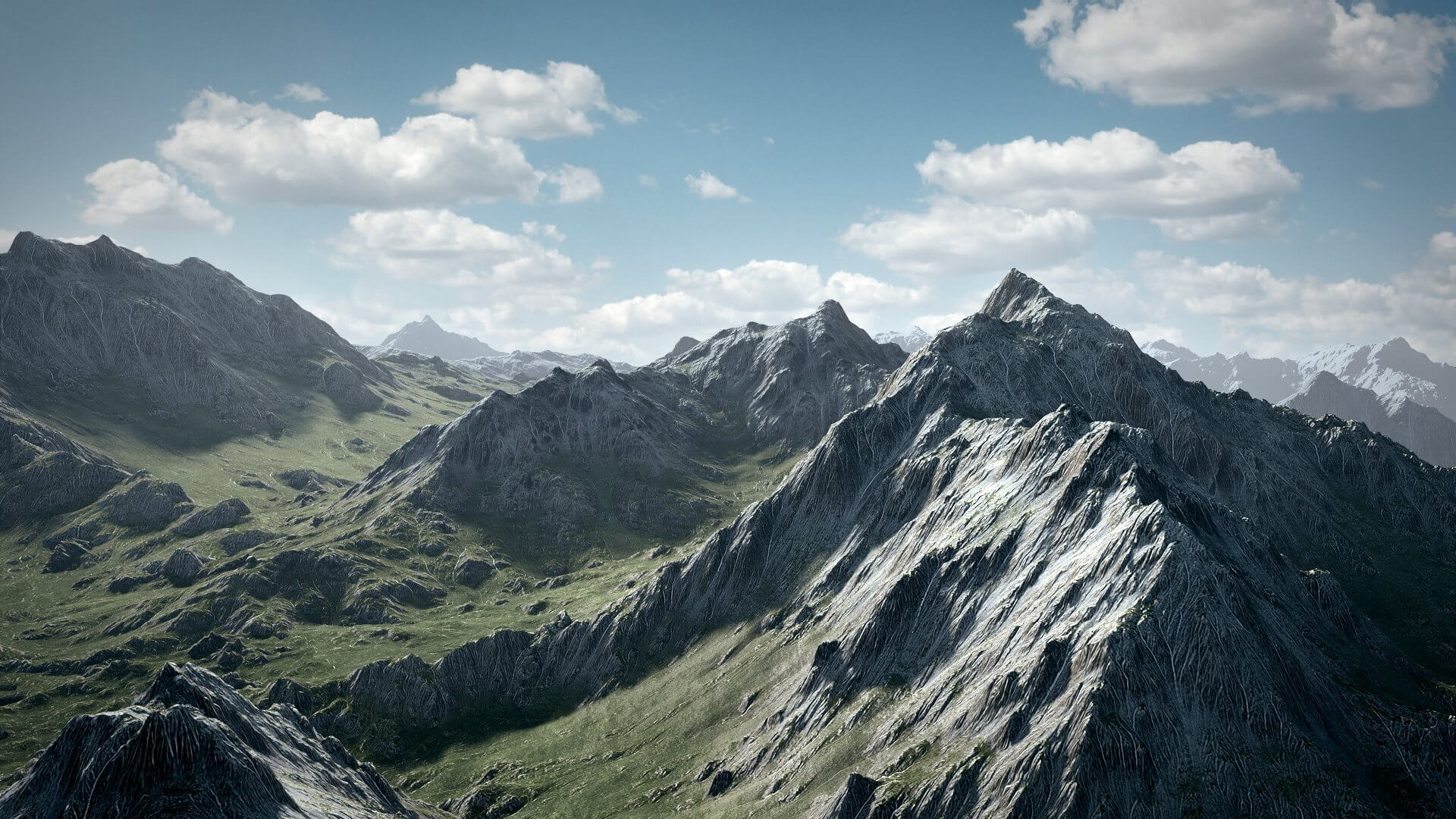 Mountain Snow and Summer (Two Textures) - 3D Model by ChrisCGmatum