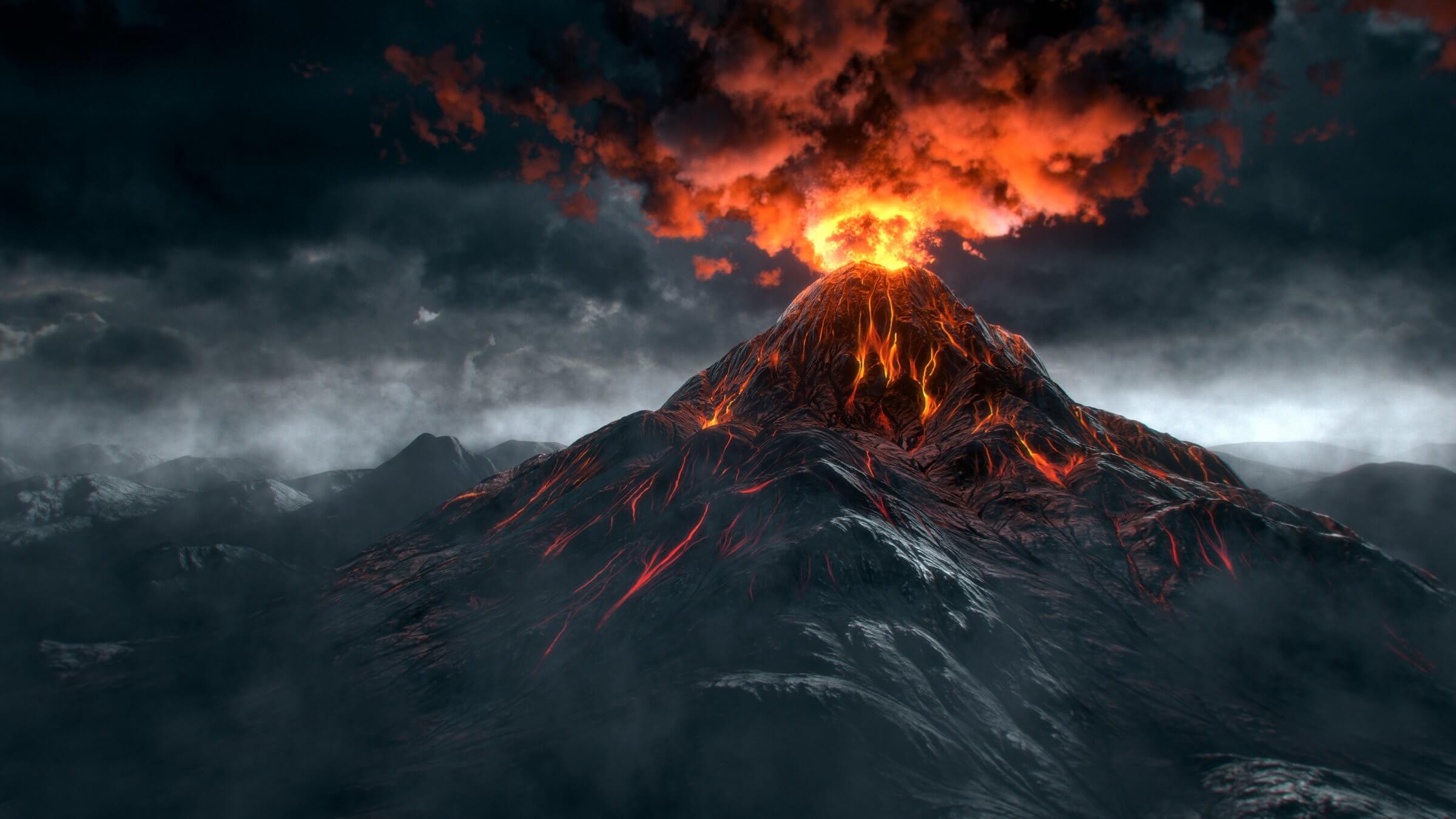Volcano - 3D Model by ChrisCGmatum