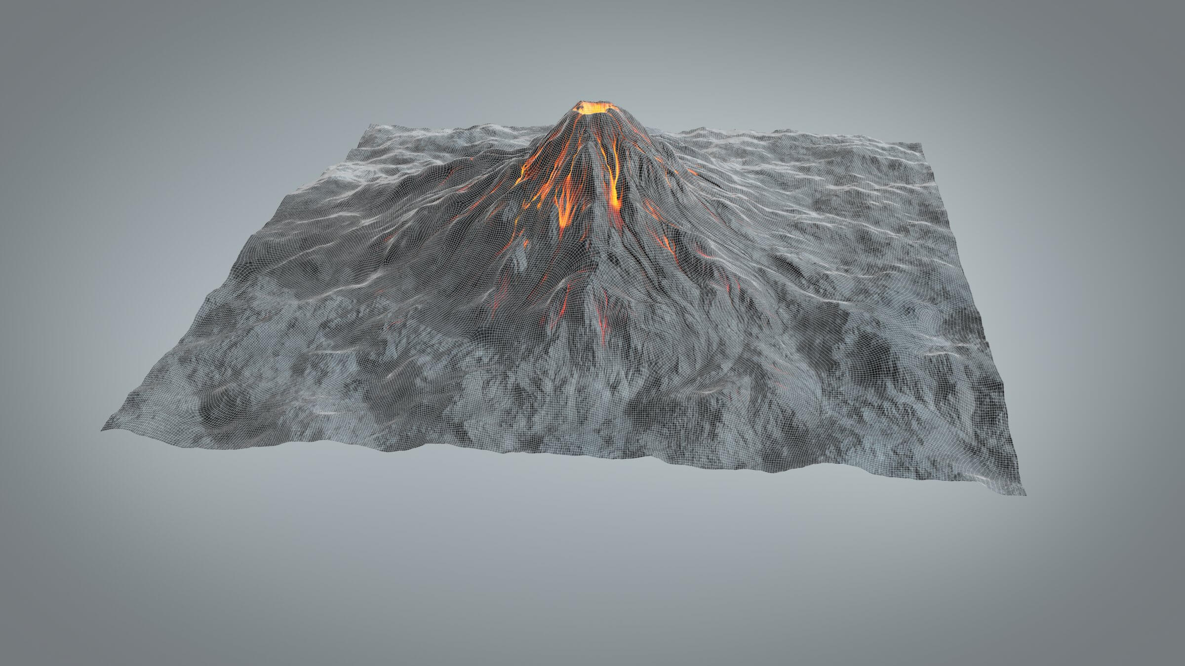 Volcano - 3D Model by ChrisCGmatum