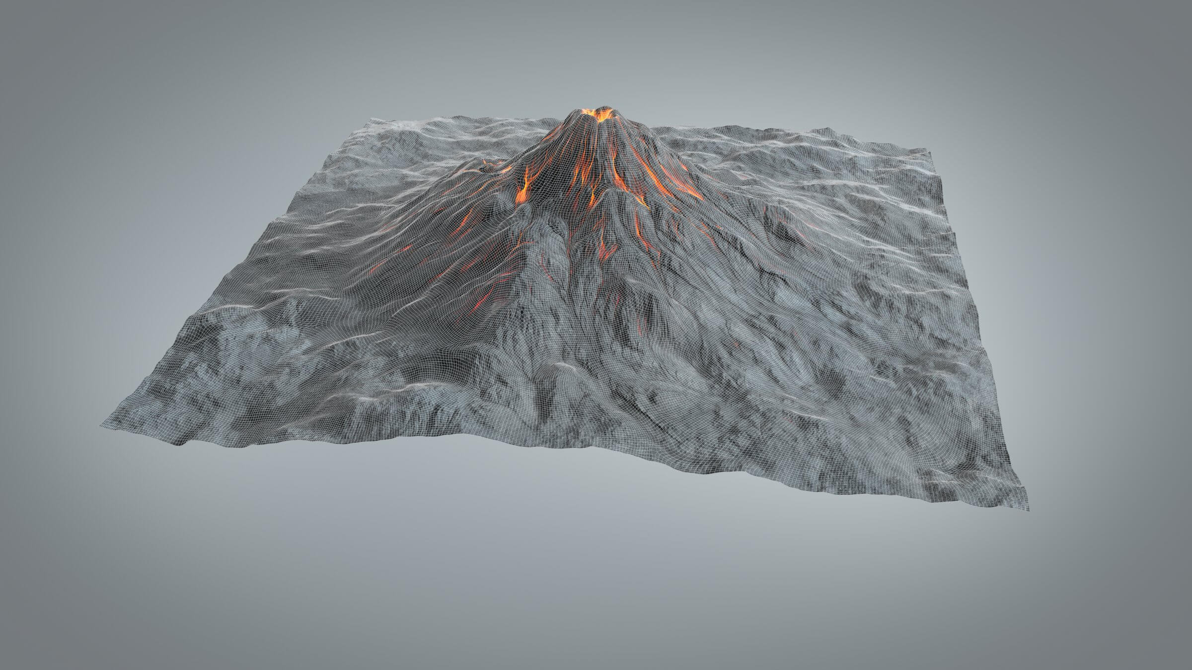 Volcano - 3D Model by ChrisCGmatum