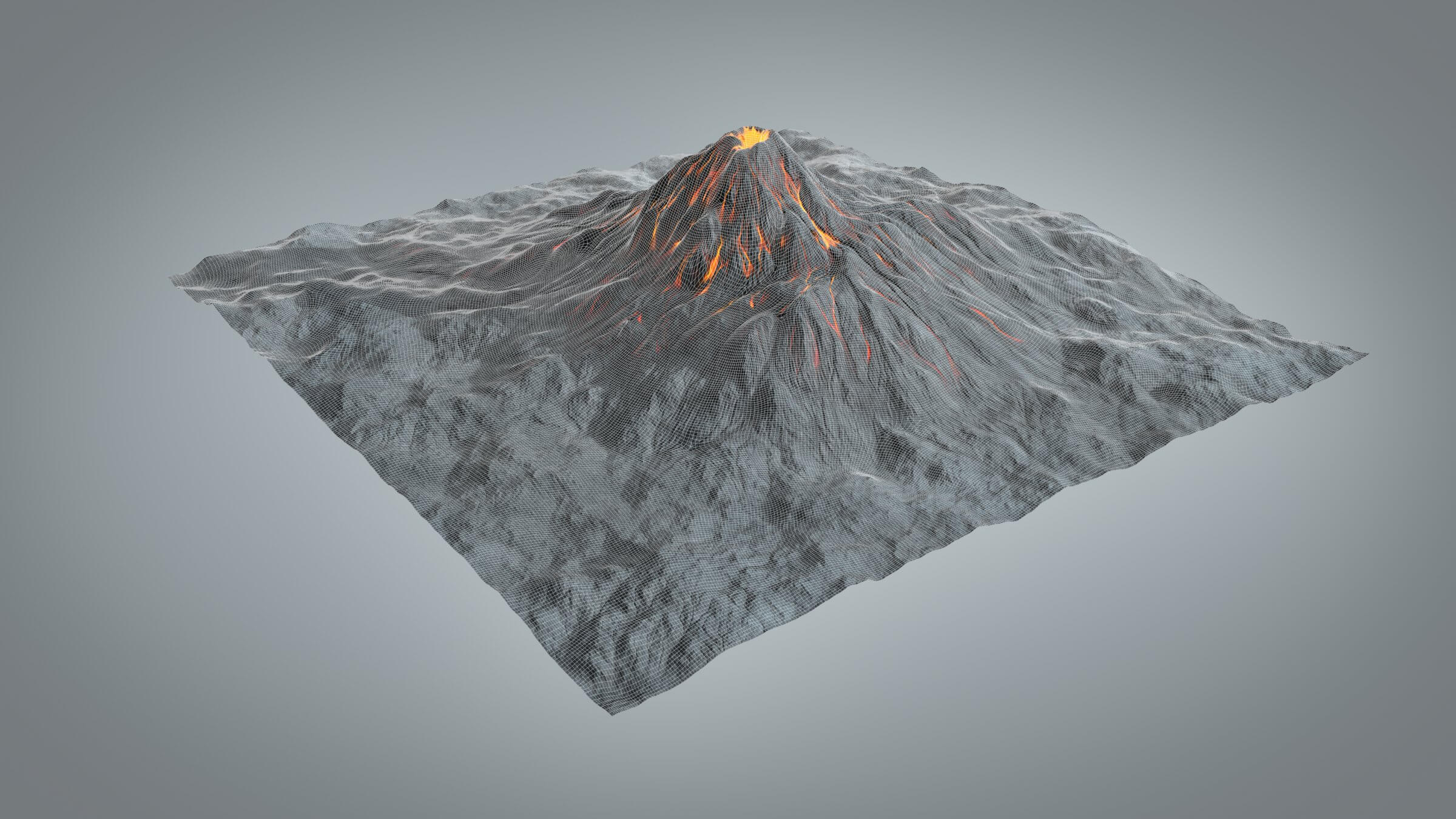 Volcano - 3D Model by ChrisCGmatum