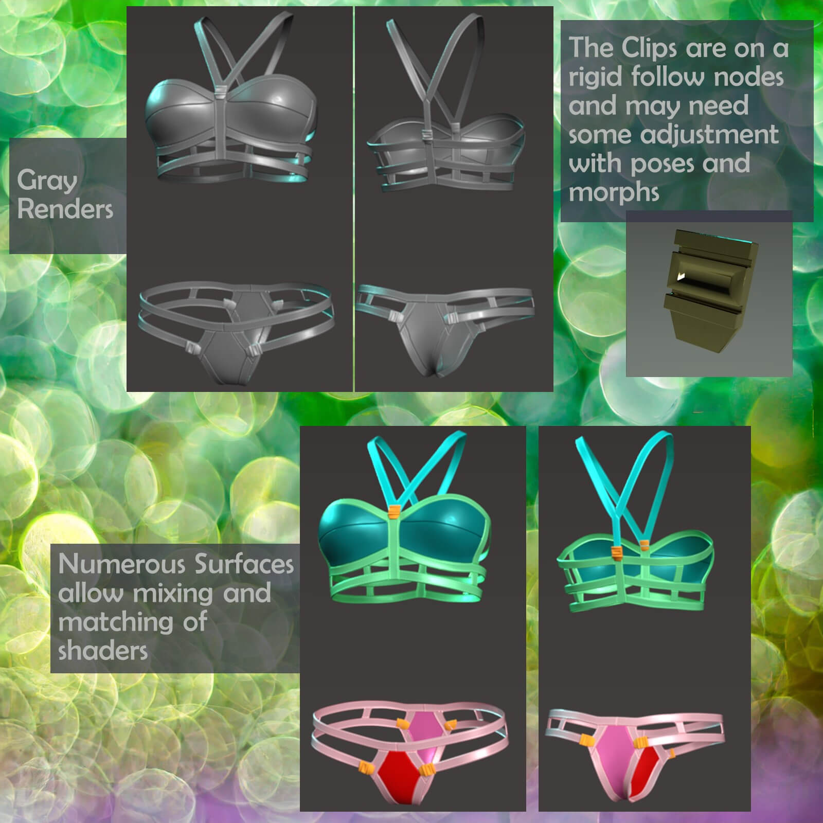 Esmerelda Outfit for G8F (dForce Optional) - Daz Content by chriscox