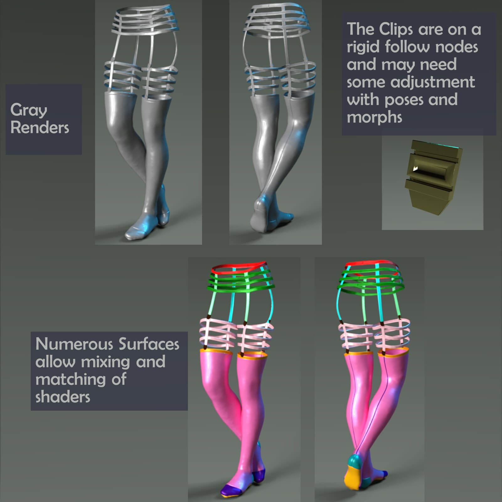 Esmerelda Stocking & Garters for G8F (dForce Optional) - Daz Content by ...