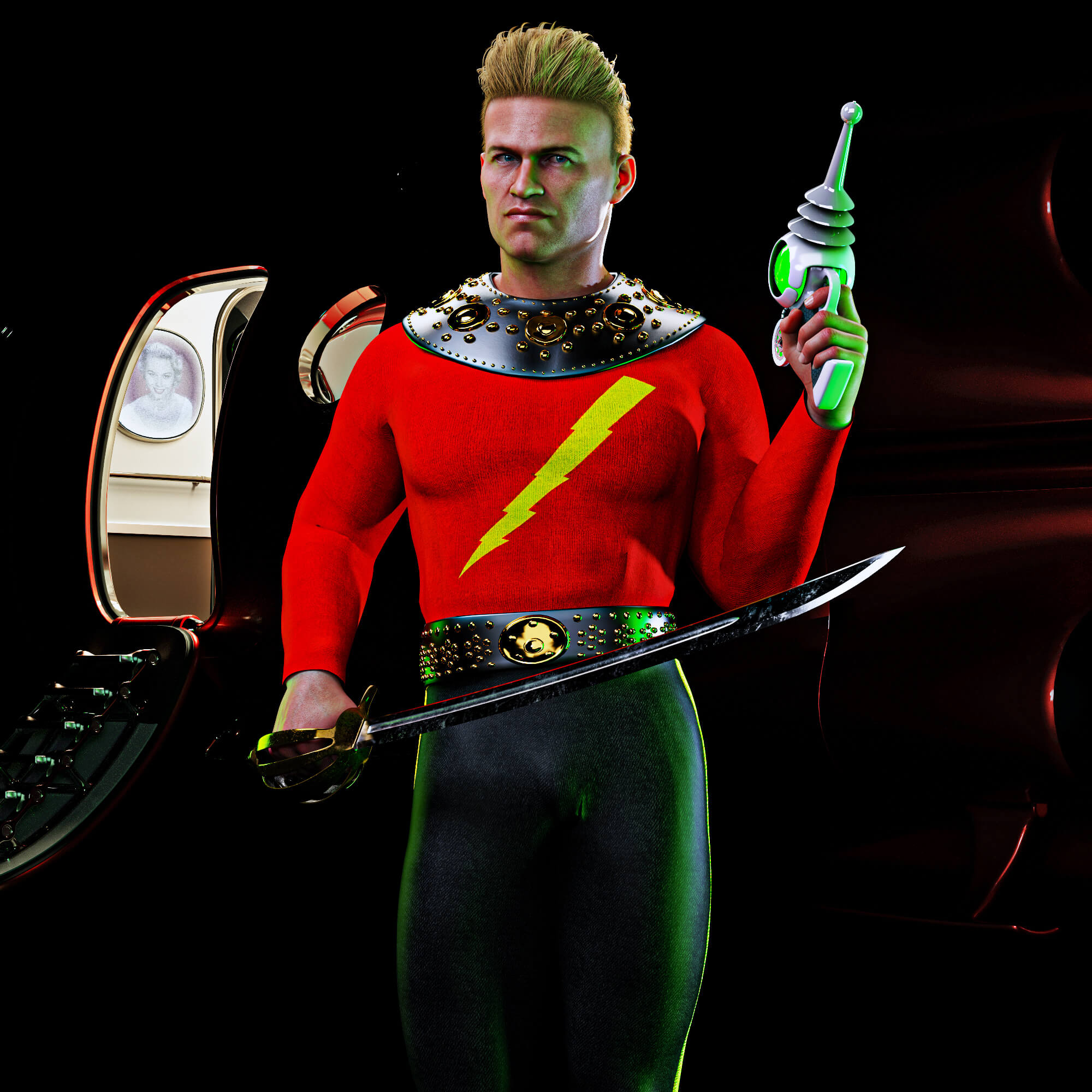 Flash Gordon Outfit for G8M - Free Daz Content by chriscox