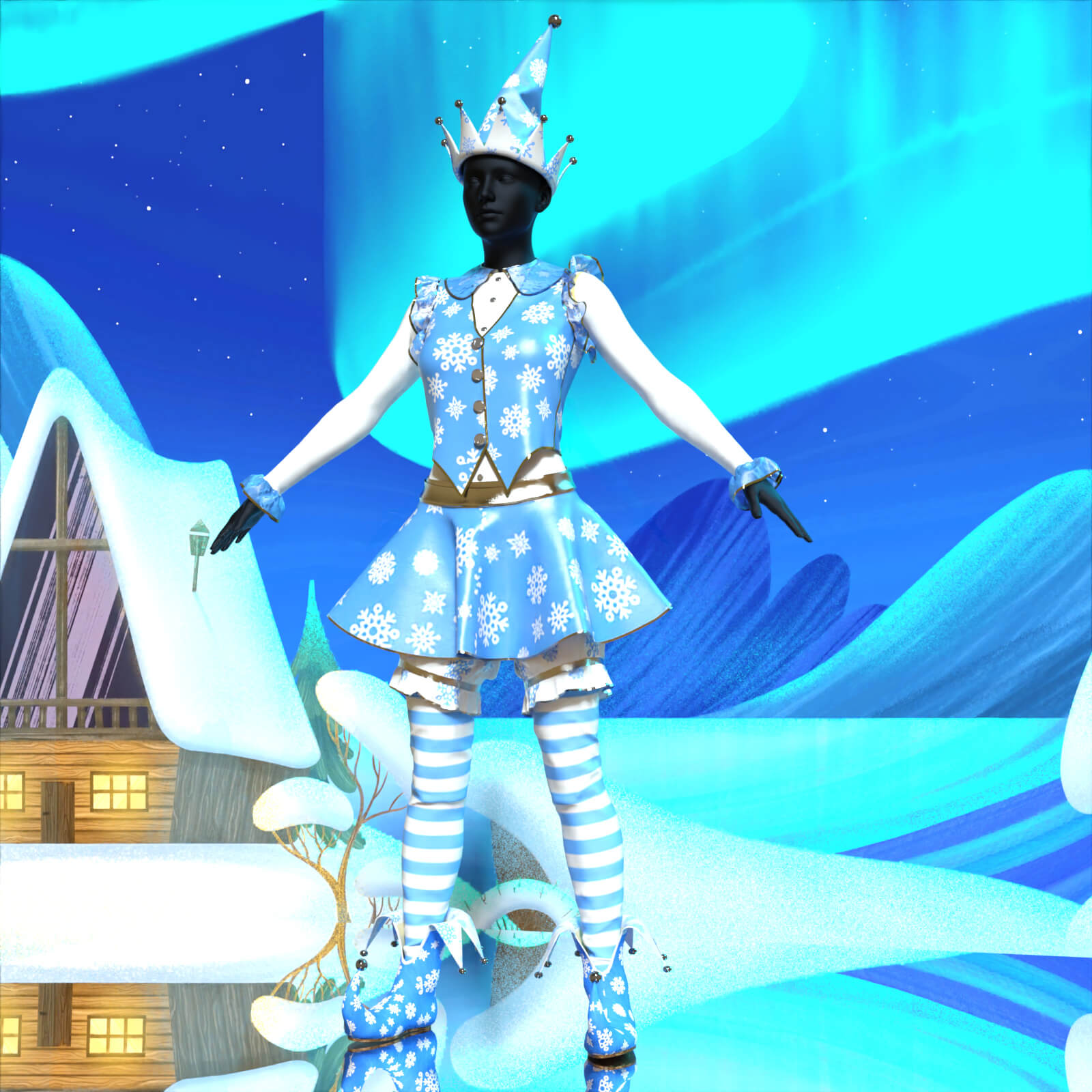 Elf Holiday Textures for Witchy dForce Outfit G8F - Free Daz Content by ...