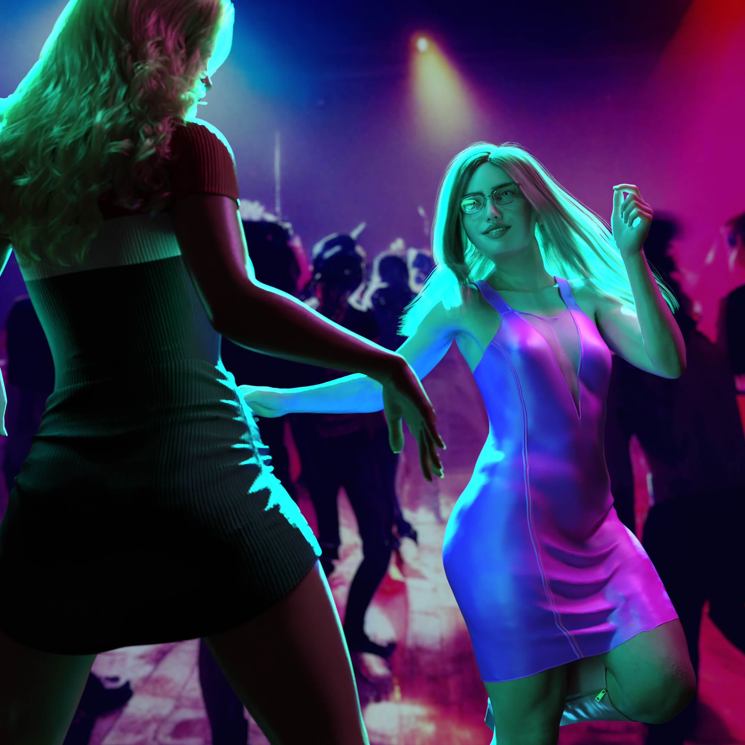 Dance Club 3D Render, Digital Art by chriscox