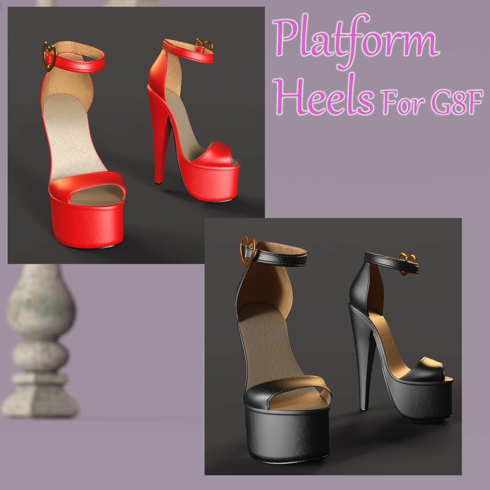 Platform Heels for G8F - Daz Content by chriscox