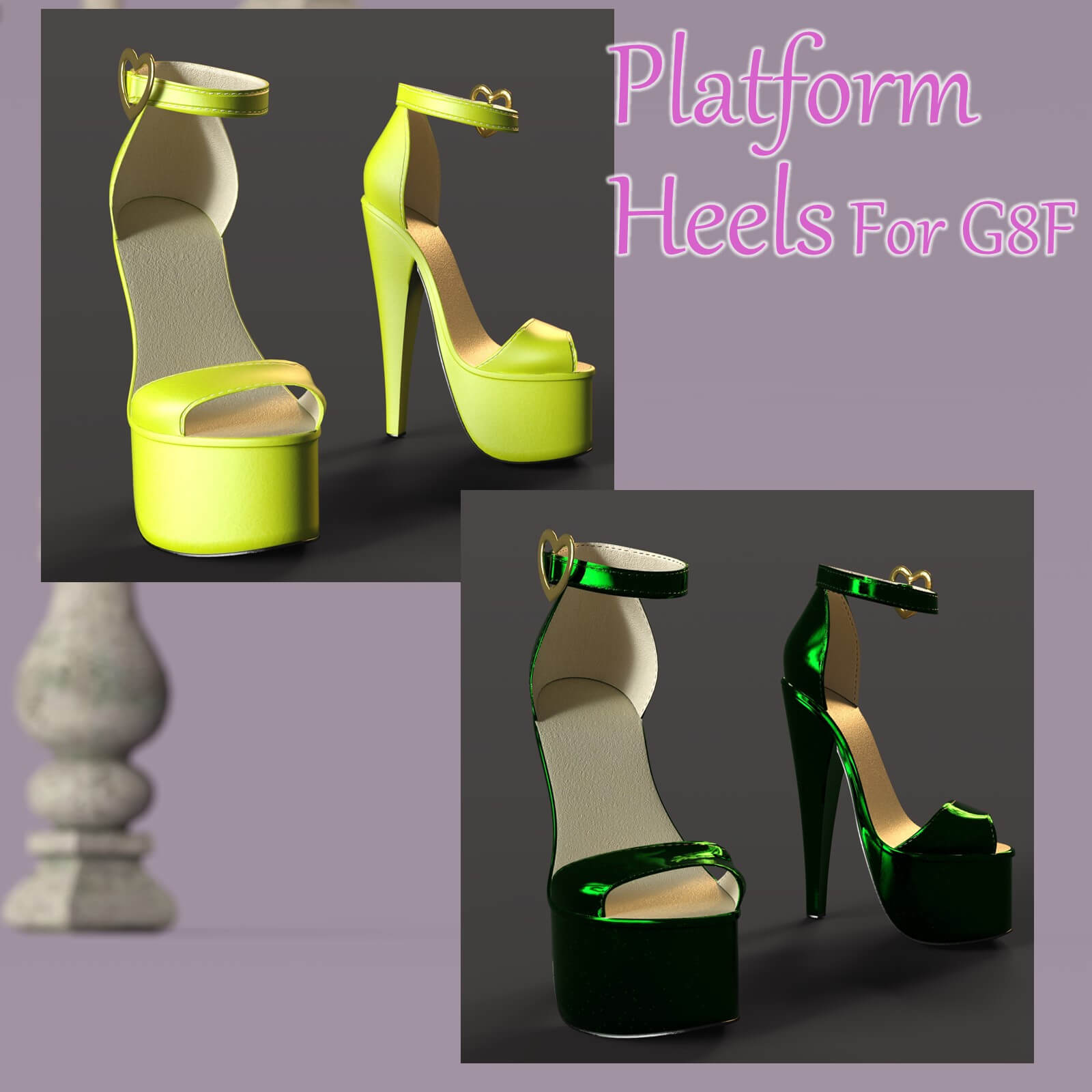 Platform Heels for G8F - Daz Content by chriscox
