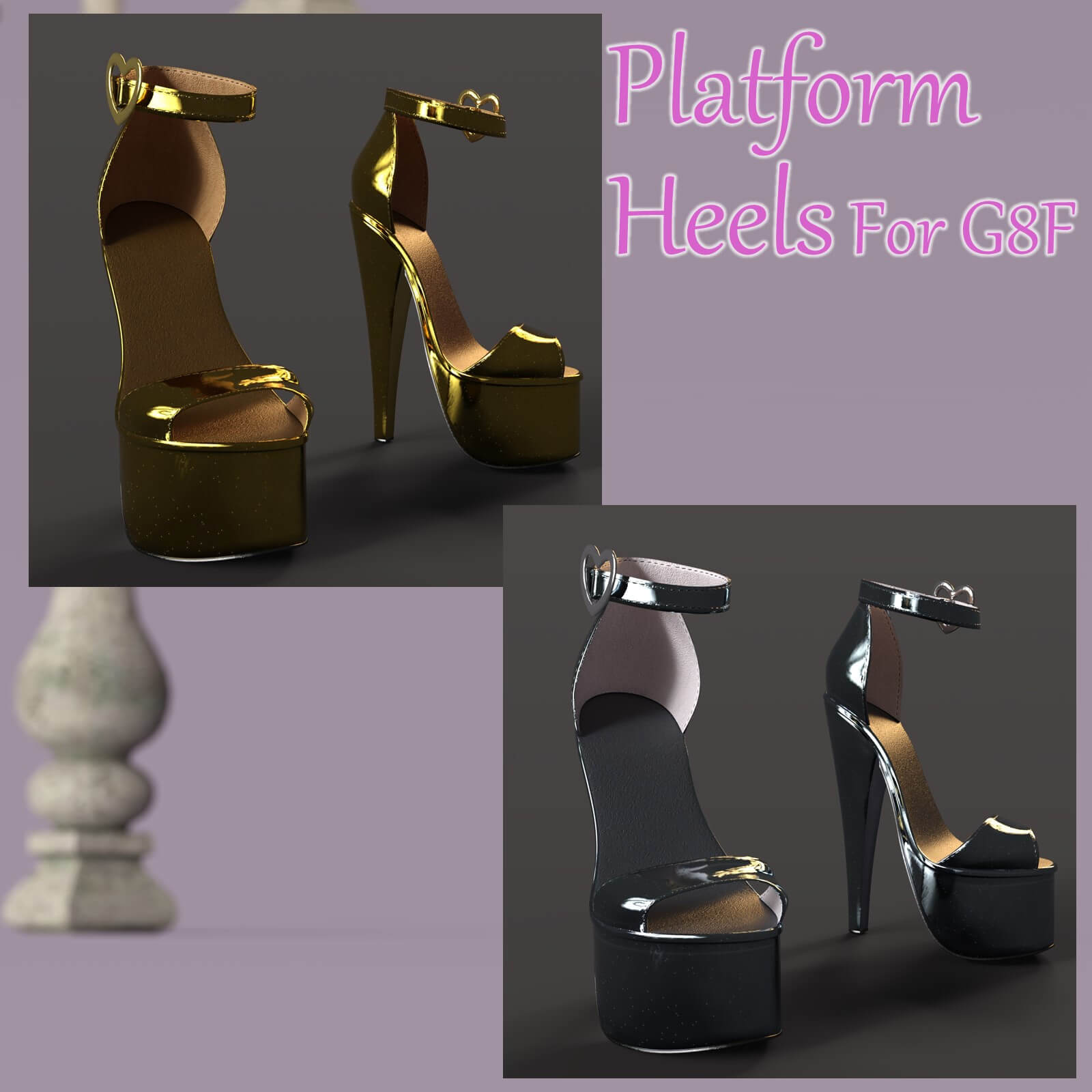 Platform Heels for G8F - Daz Content by chriscox