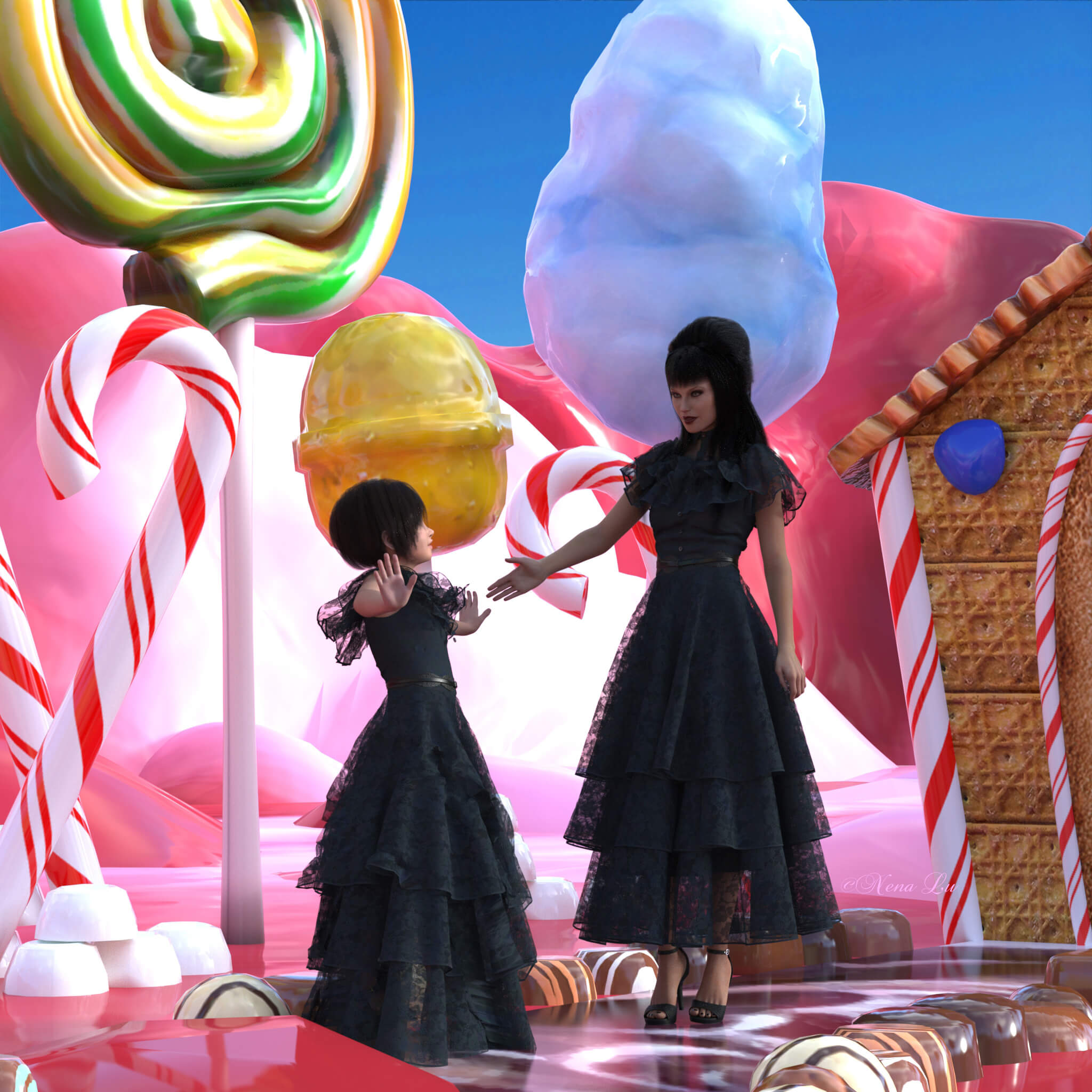 Wednesday Dress 02 for G8F - Free Daz Content by chriscox