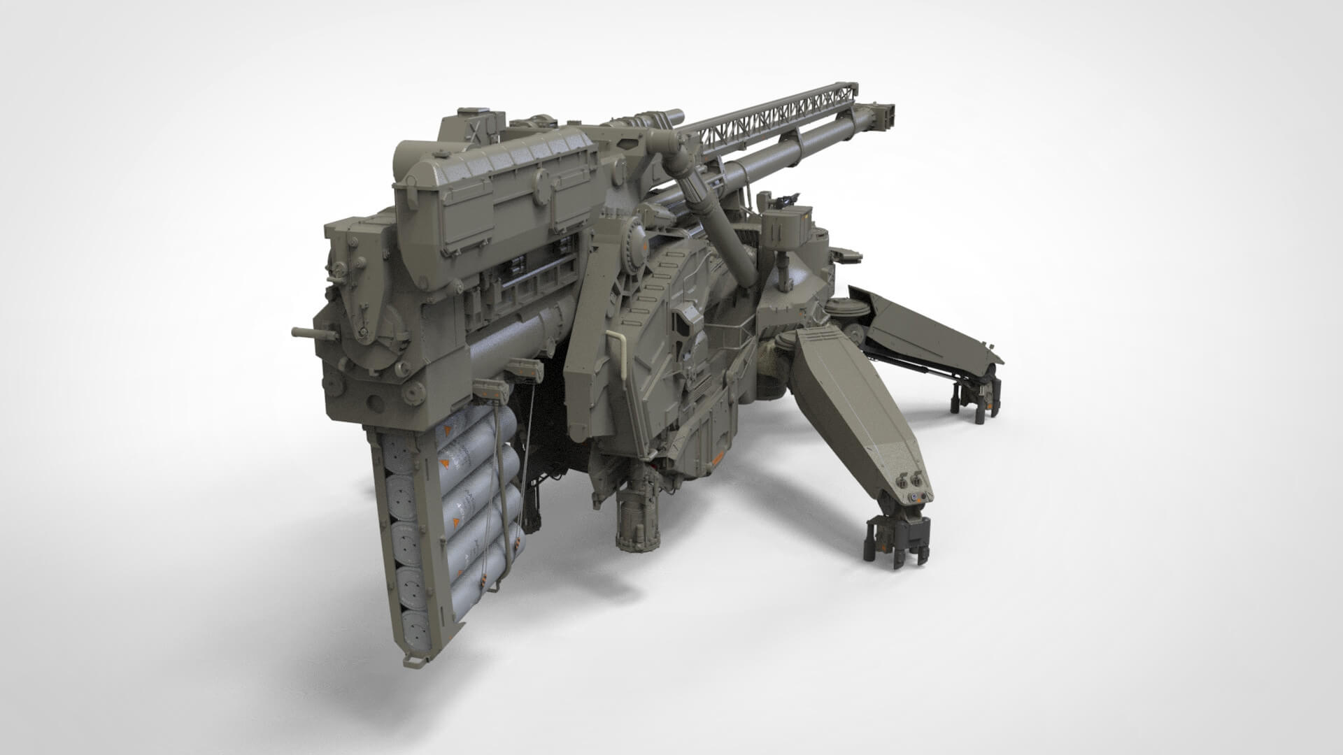 Sci-Fi Cannon 380mm 3D Model by Chtazi