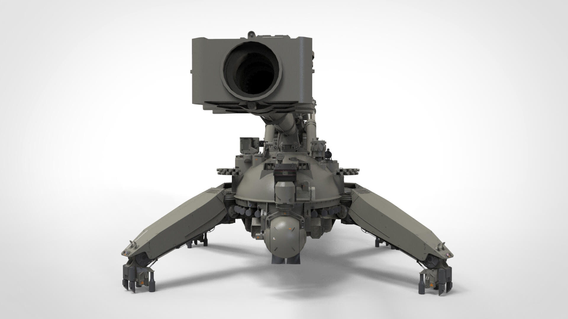 Sci-Fi Cannon 380mm 3D Model by Chtazi