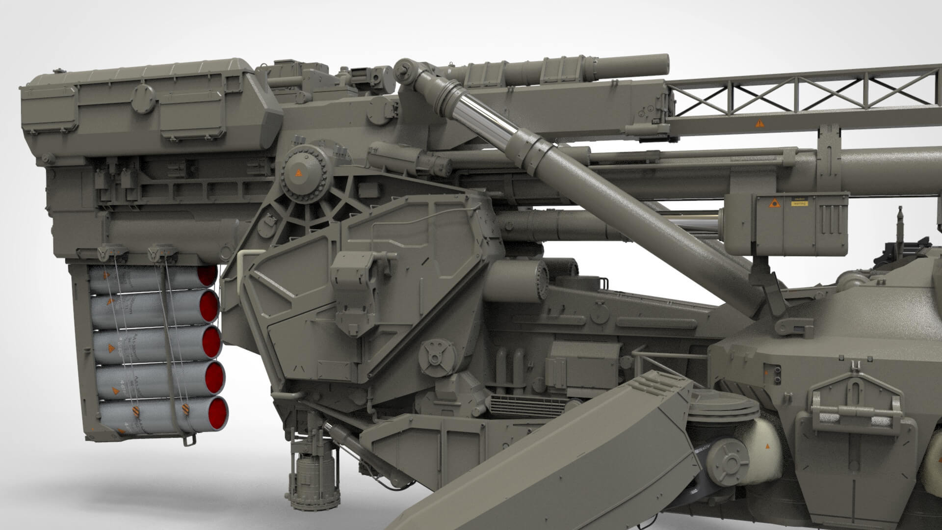 Sci-Fi Cannon 380mm 3D Model by Chtazi