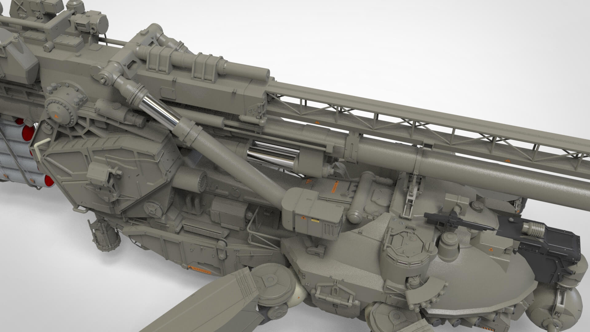 Sci-Fi Cannon 380mm 3D Model by Chtazi