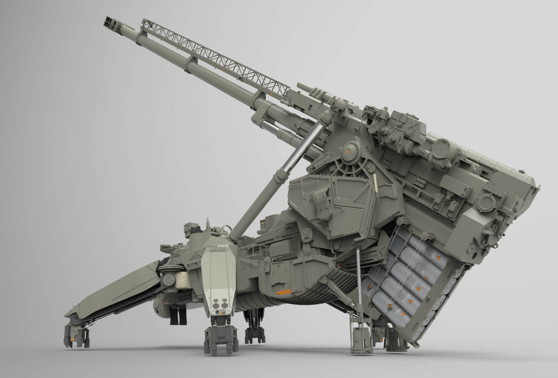 Sci-Fi Cannon 380mm 3D Model by Chtazi