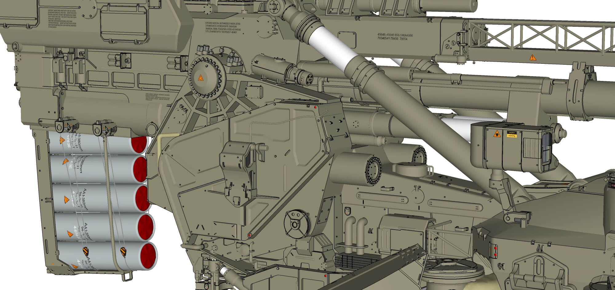 Sci-Fi Cannon 380mm 3D Model by Chtazi