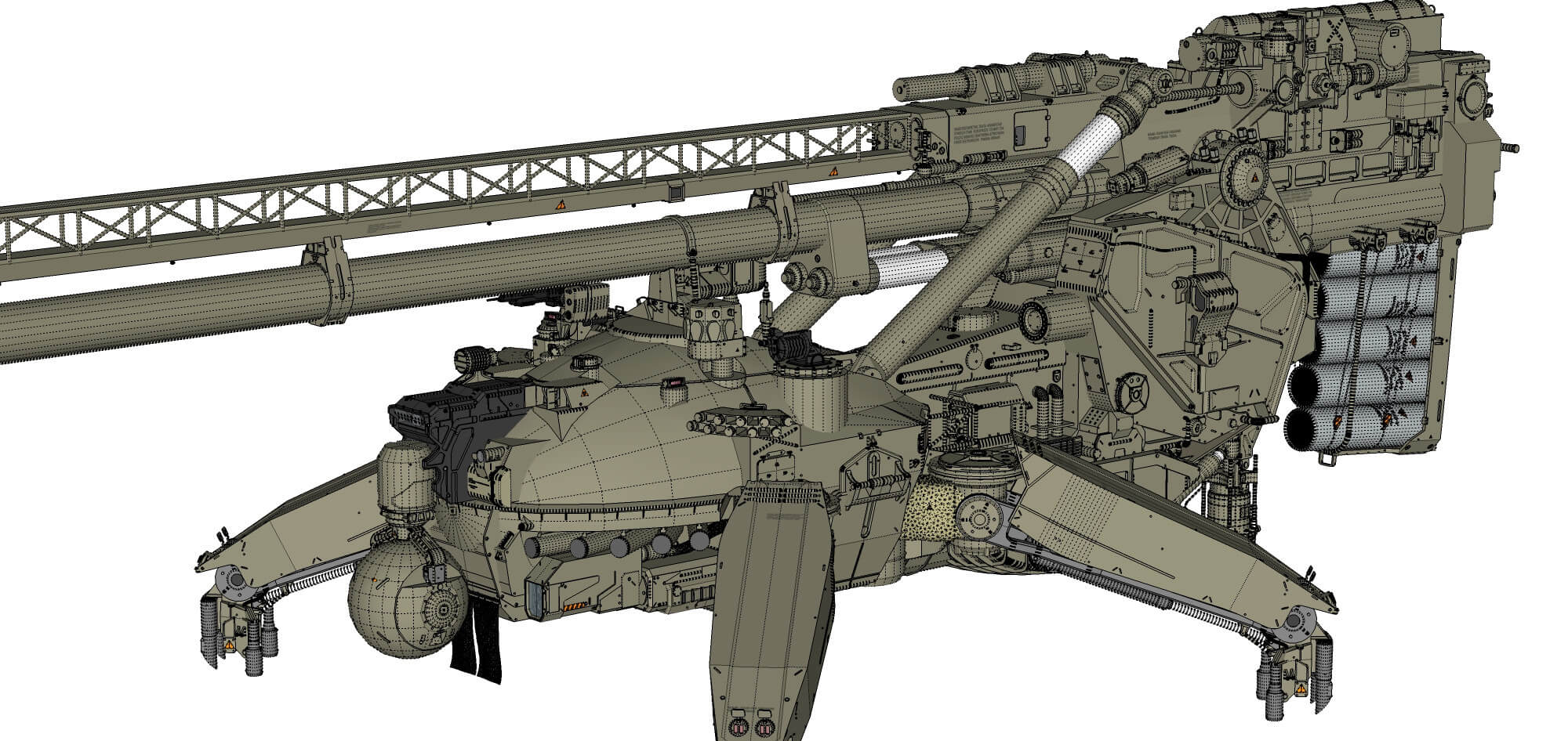 Sci-Fi Cannon 380mm 3D Model by Chtazi
