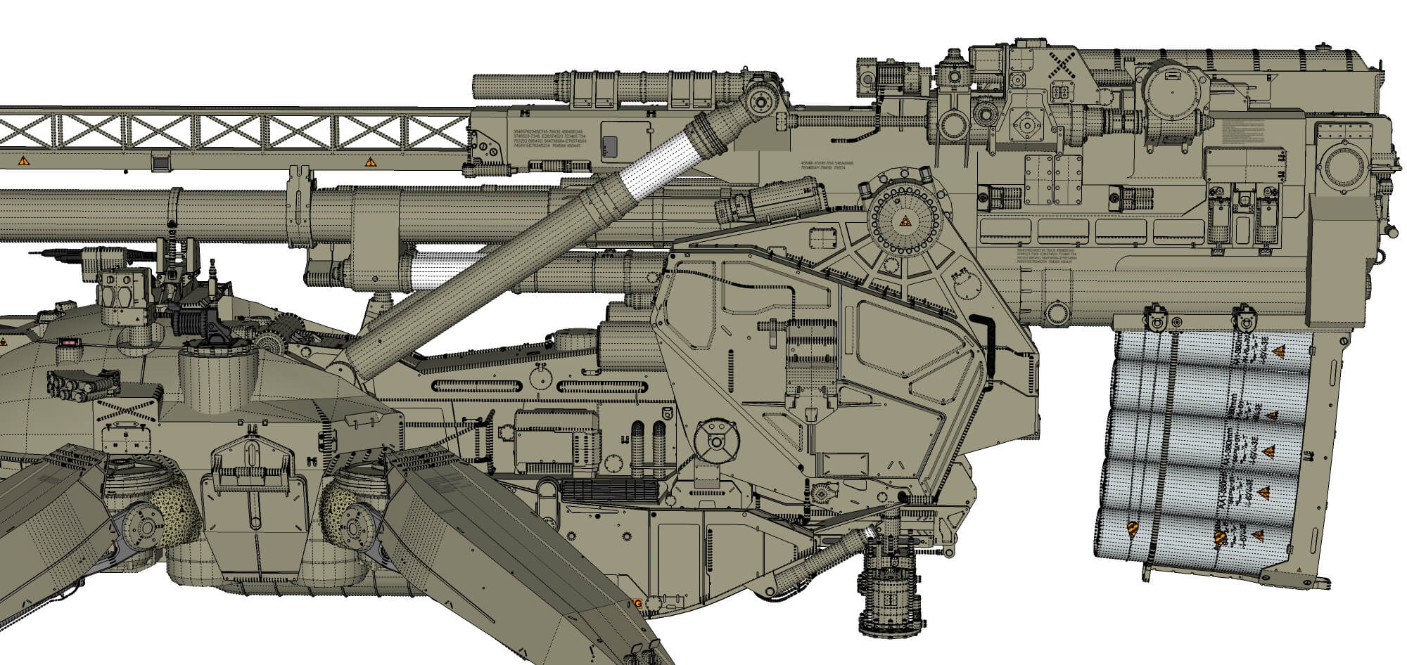 Sci-Fi Cannon 380mm 3D Model by Chtazi