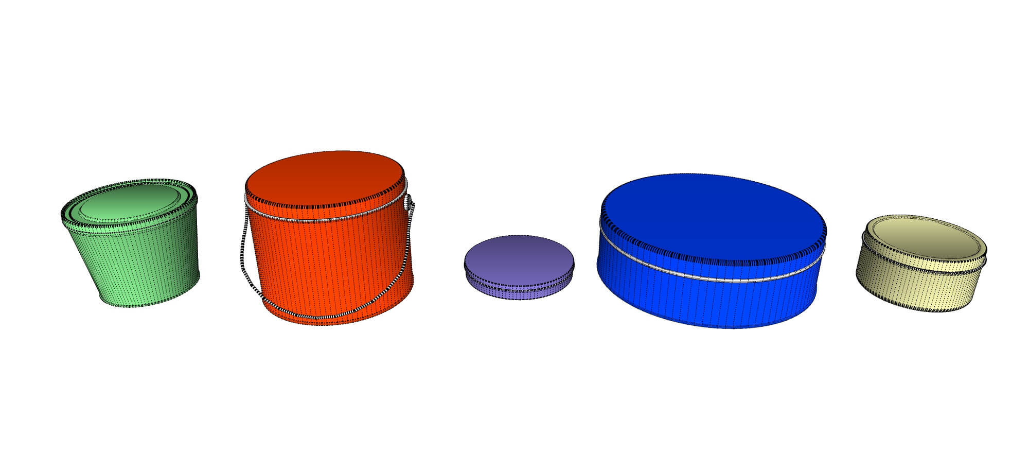Buckets 3D model by Chtazi