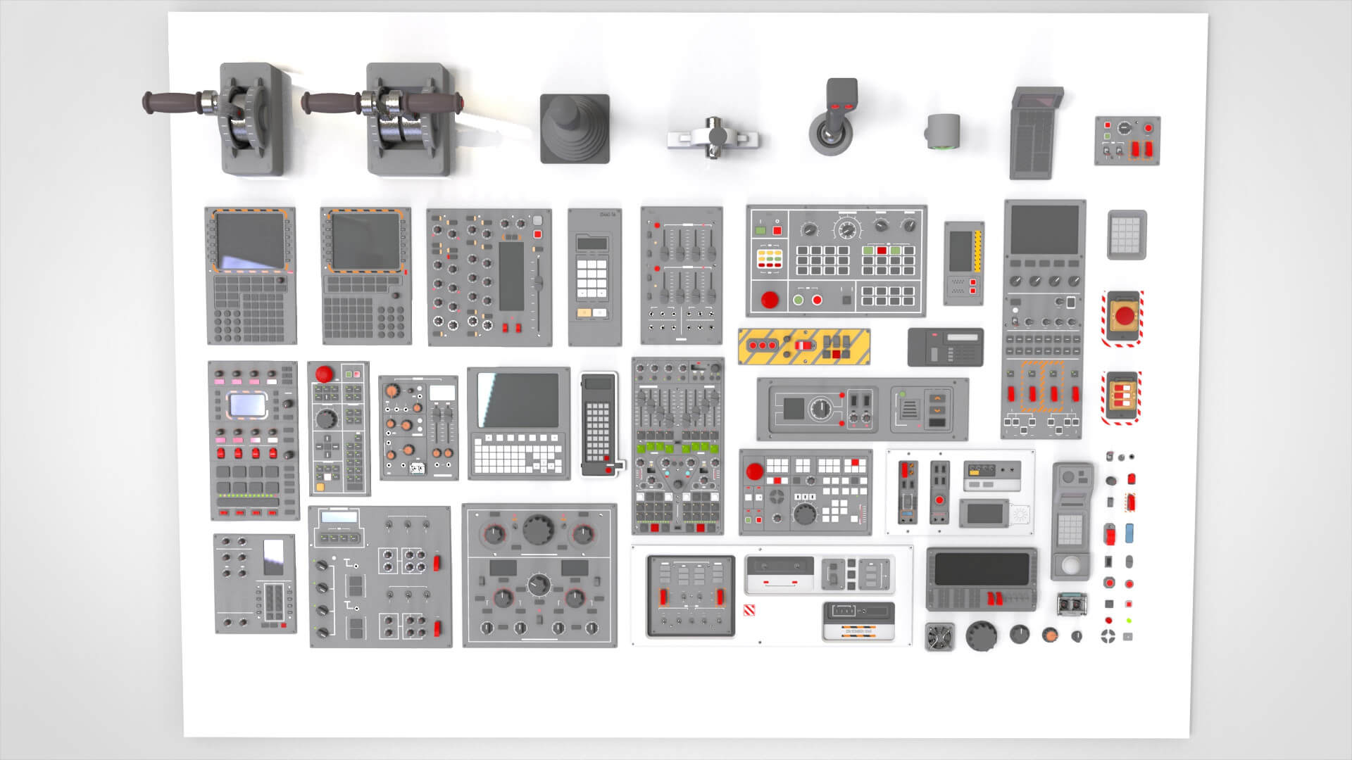 Dashboard Parts Collection 1 - 3D Model by Chtazi