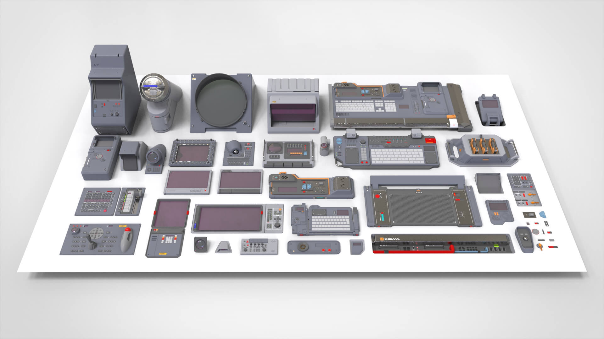 Dashboard 2 Sci-Fi 3D Model by Chtazi