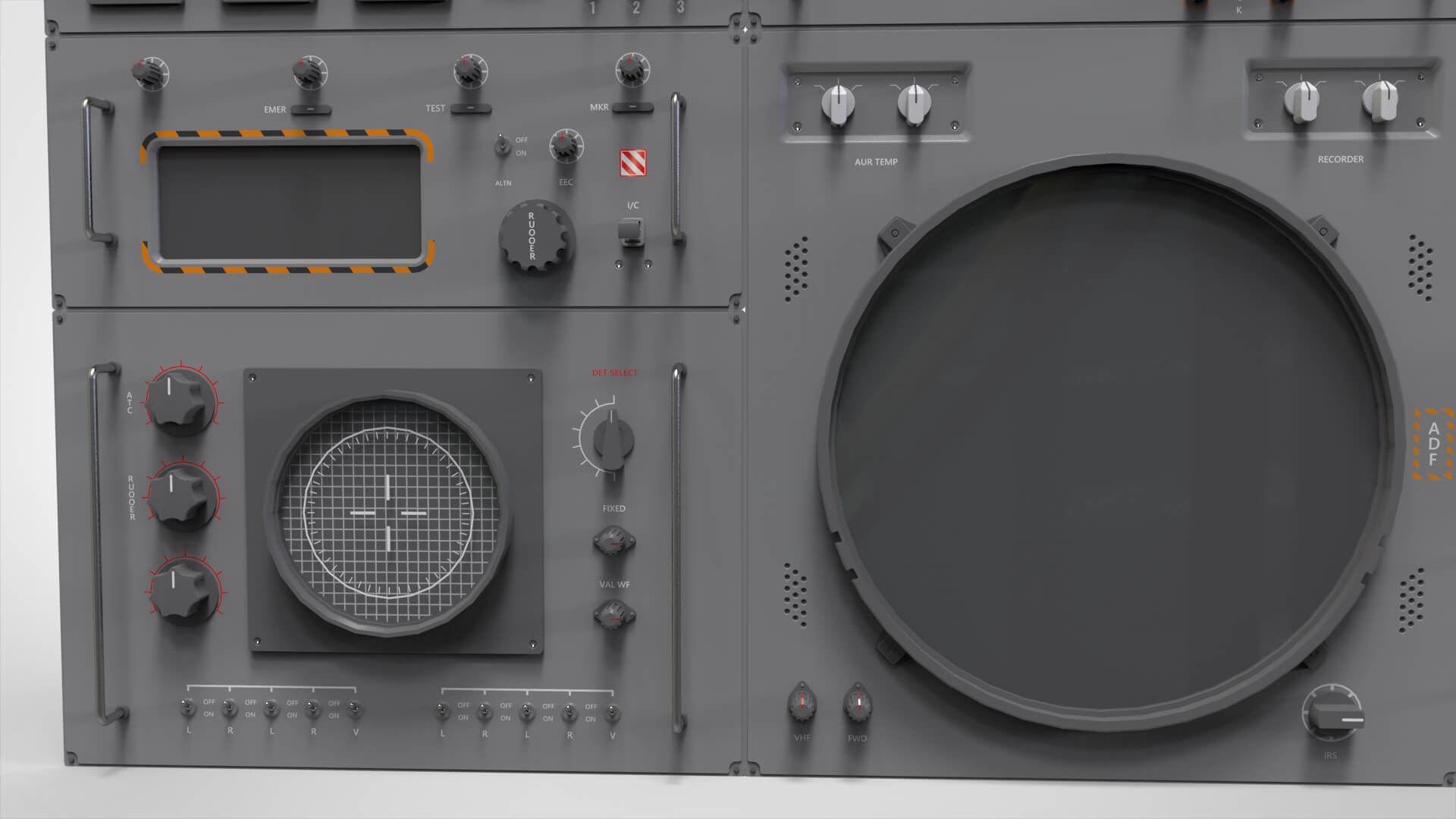 Dashboard 3 Control Panel With Buttons and Knobs - 3D Model by Chtazi