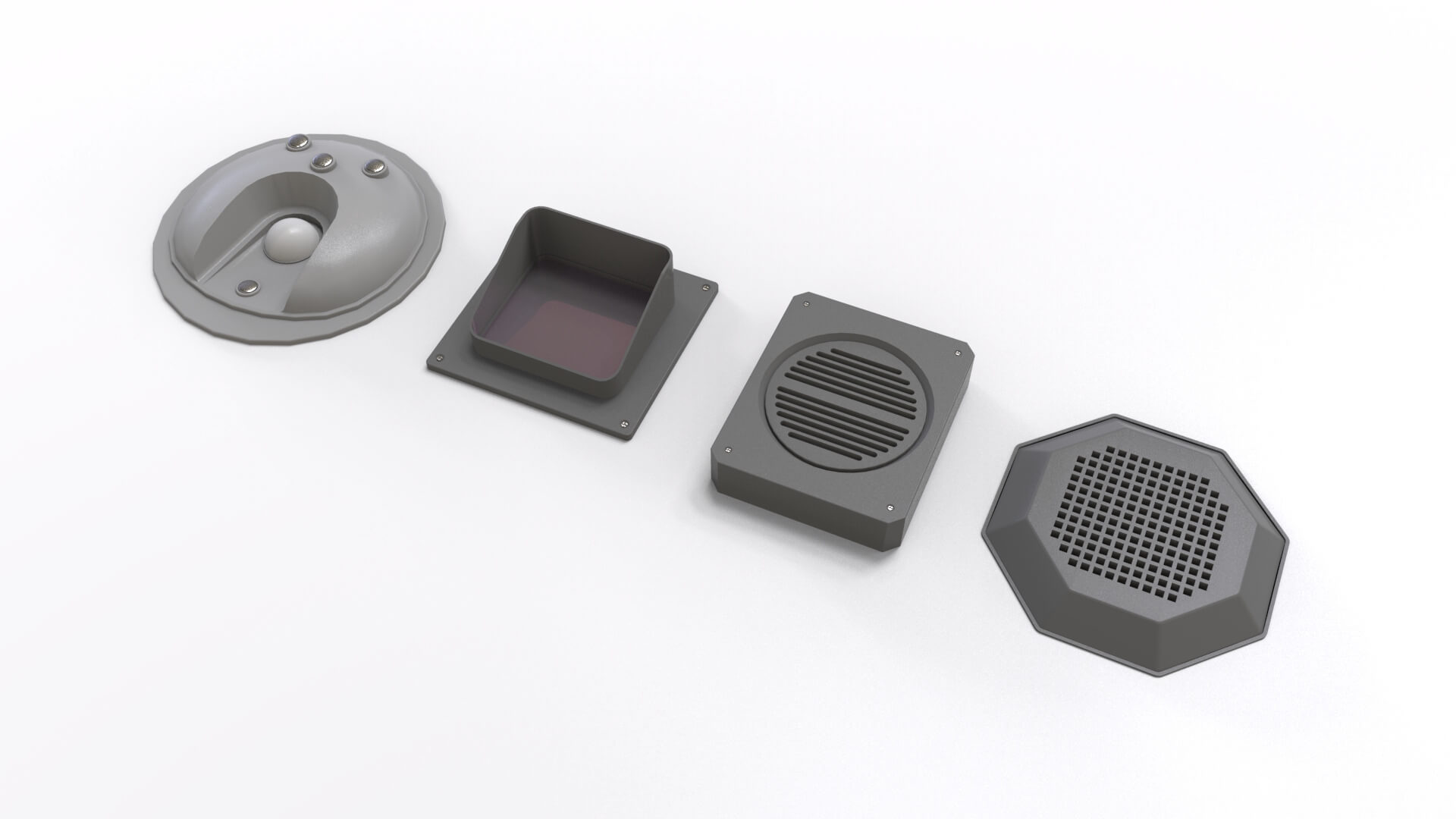Dashboard 5 Control Panel With Buttons and Knobs - 3D Model by Chtazi