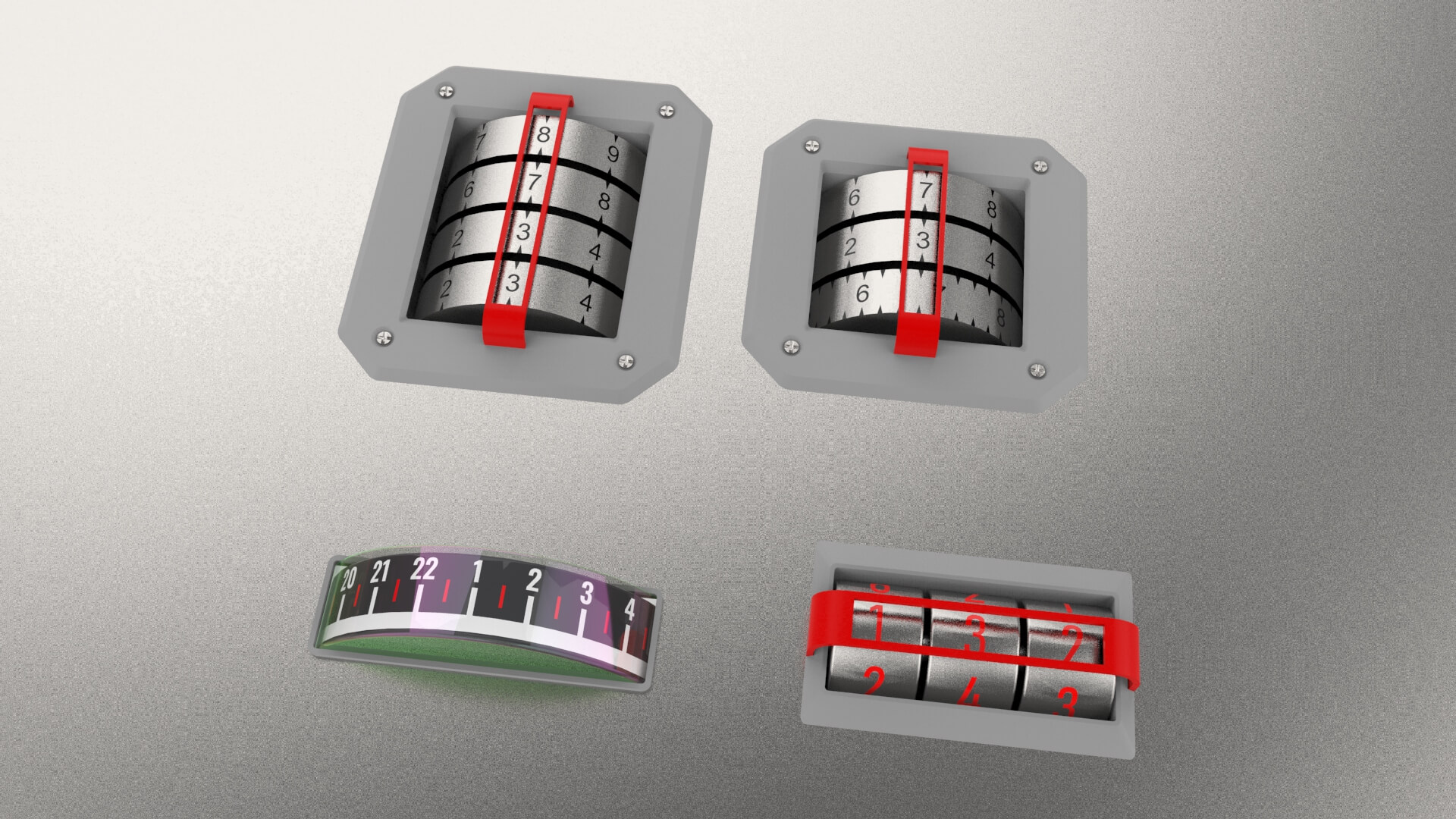 Dashboard 5 Control Panel With Buttons and Knobs - 3D Model by Chtazi