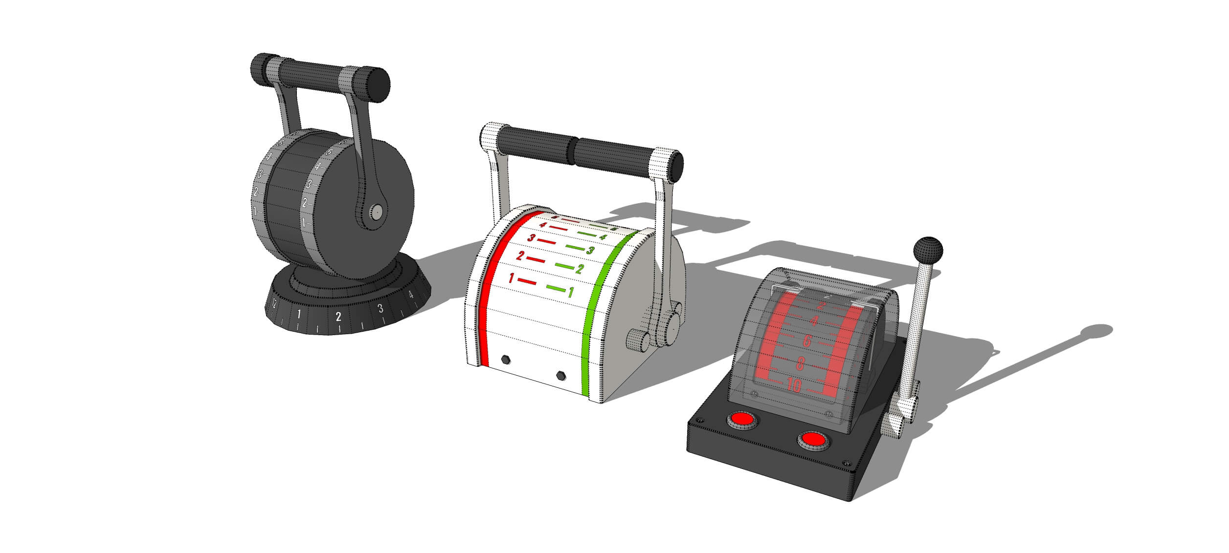 Dashboard 5 Control Panel With Buttons and Knobs - 3D Model by Chtazi