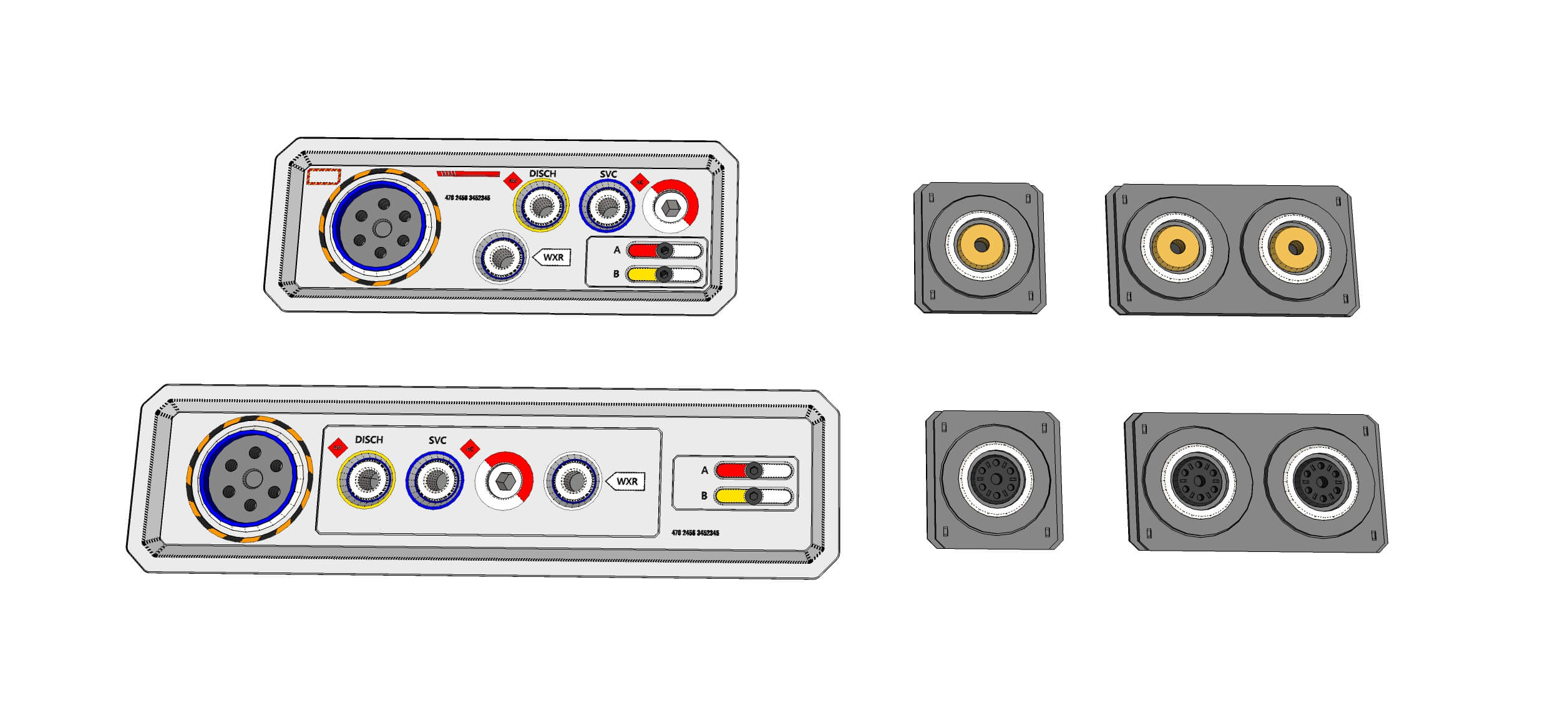 Dashboard 5 Control Panel With Buttons and Knobs - 3D Model by Chtazi
