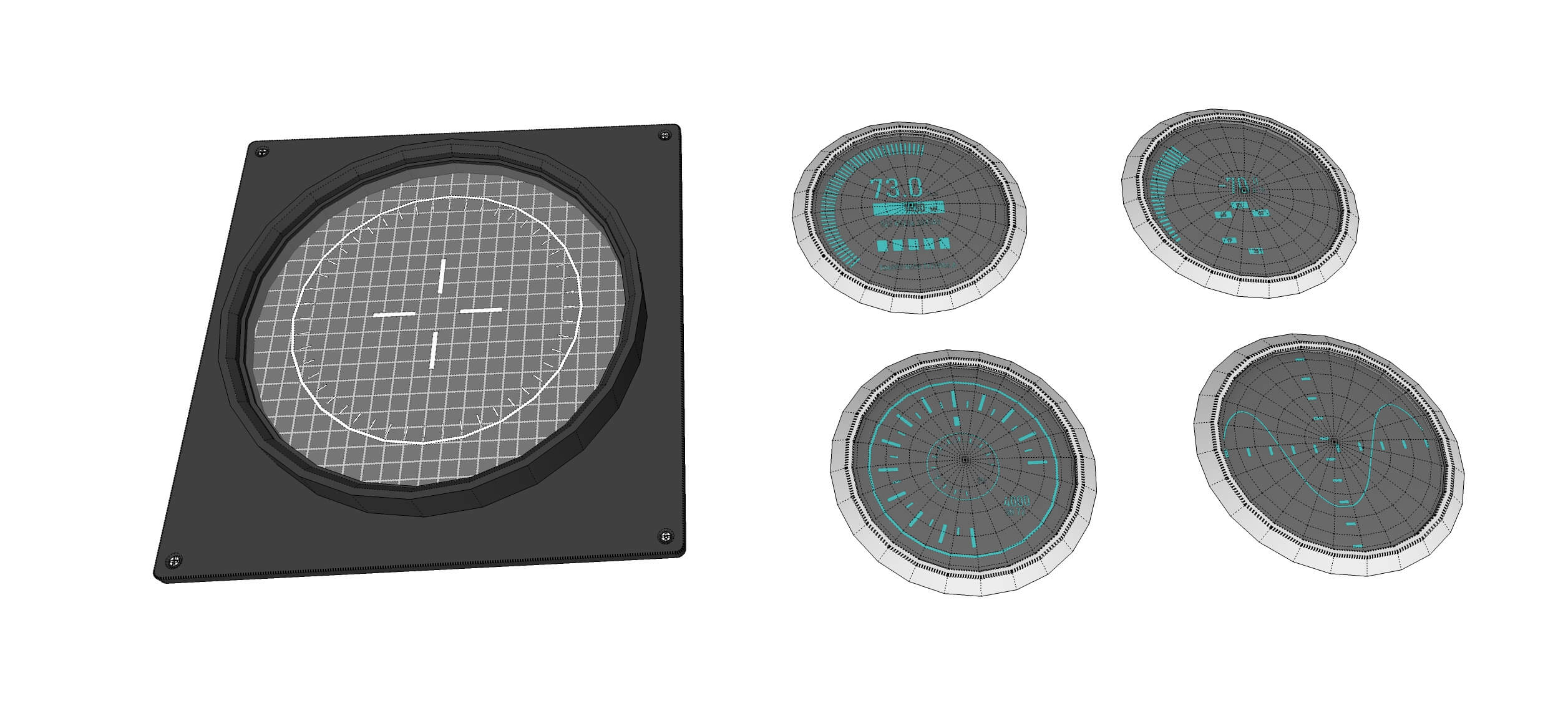 Dashboard 5 Control Panel With Buttons and Knobs - 3D Model by Chtazi