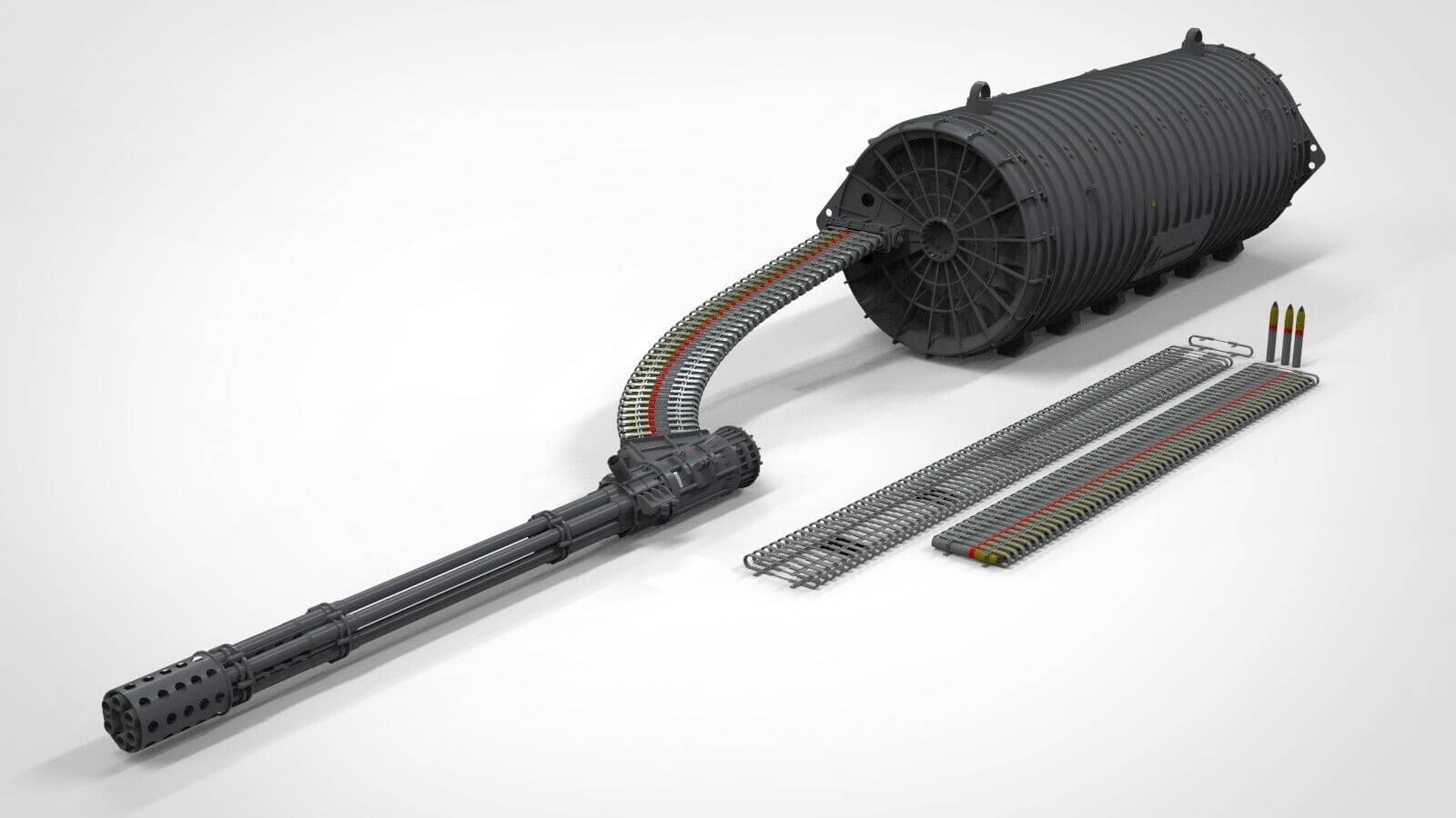 GAU-8 Avenger 3D Render, Digital Art by Chtazi