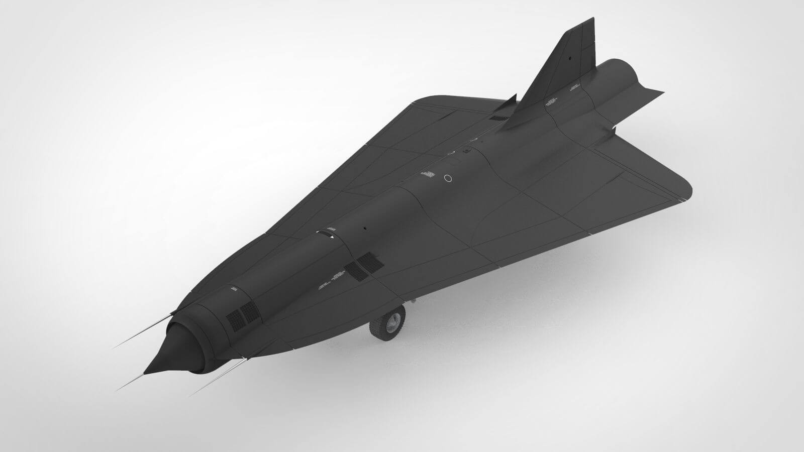 lockheed D-21 3D Render, Digital Art by Chtazi