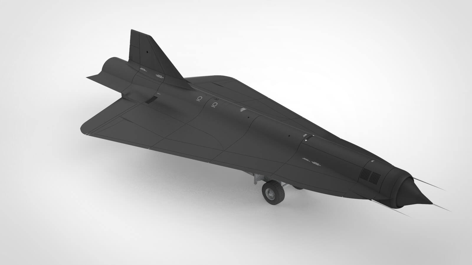 lockheed D-21 3D Render, Digital Art by Chtazi