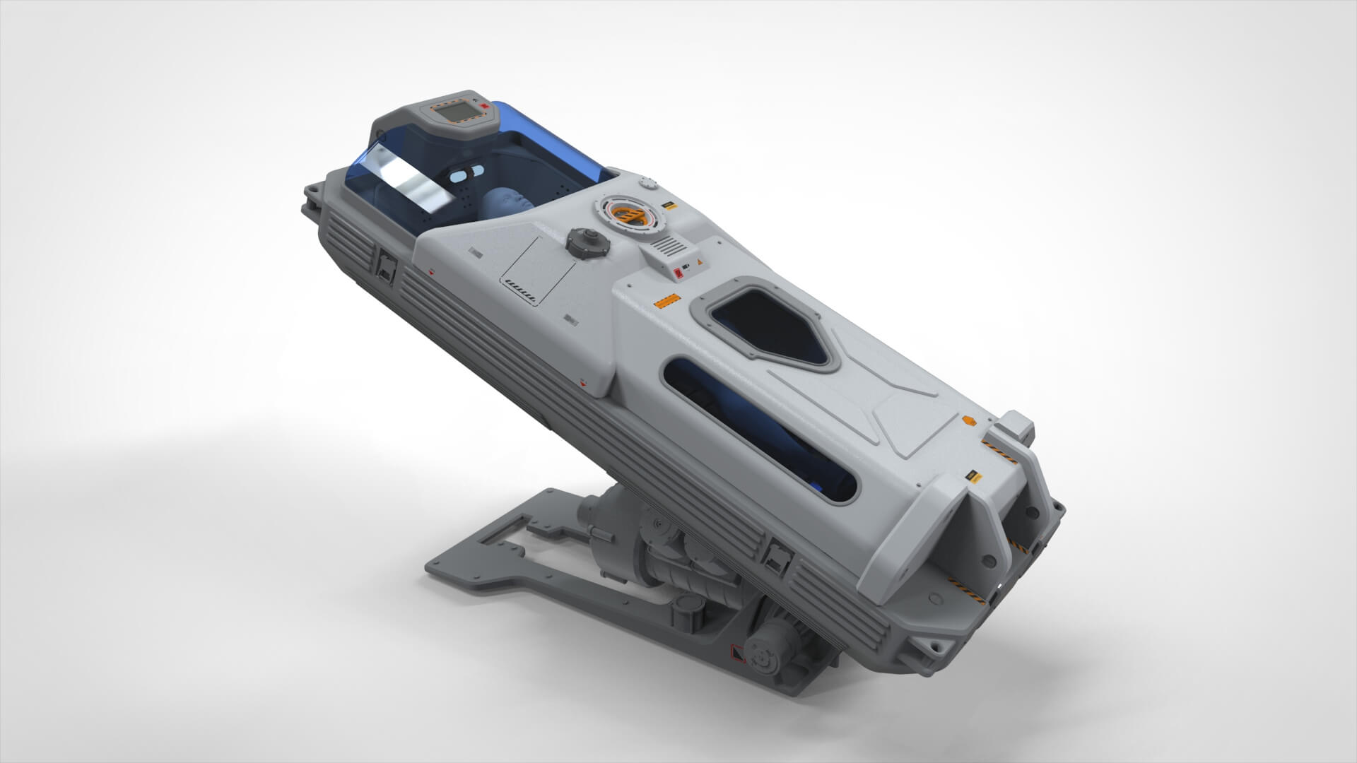 sci fi cryogenic capsule 3D Render, Digital Art by Chtazi