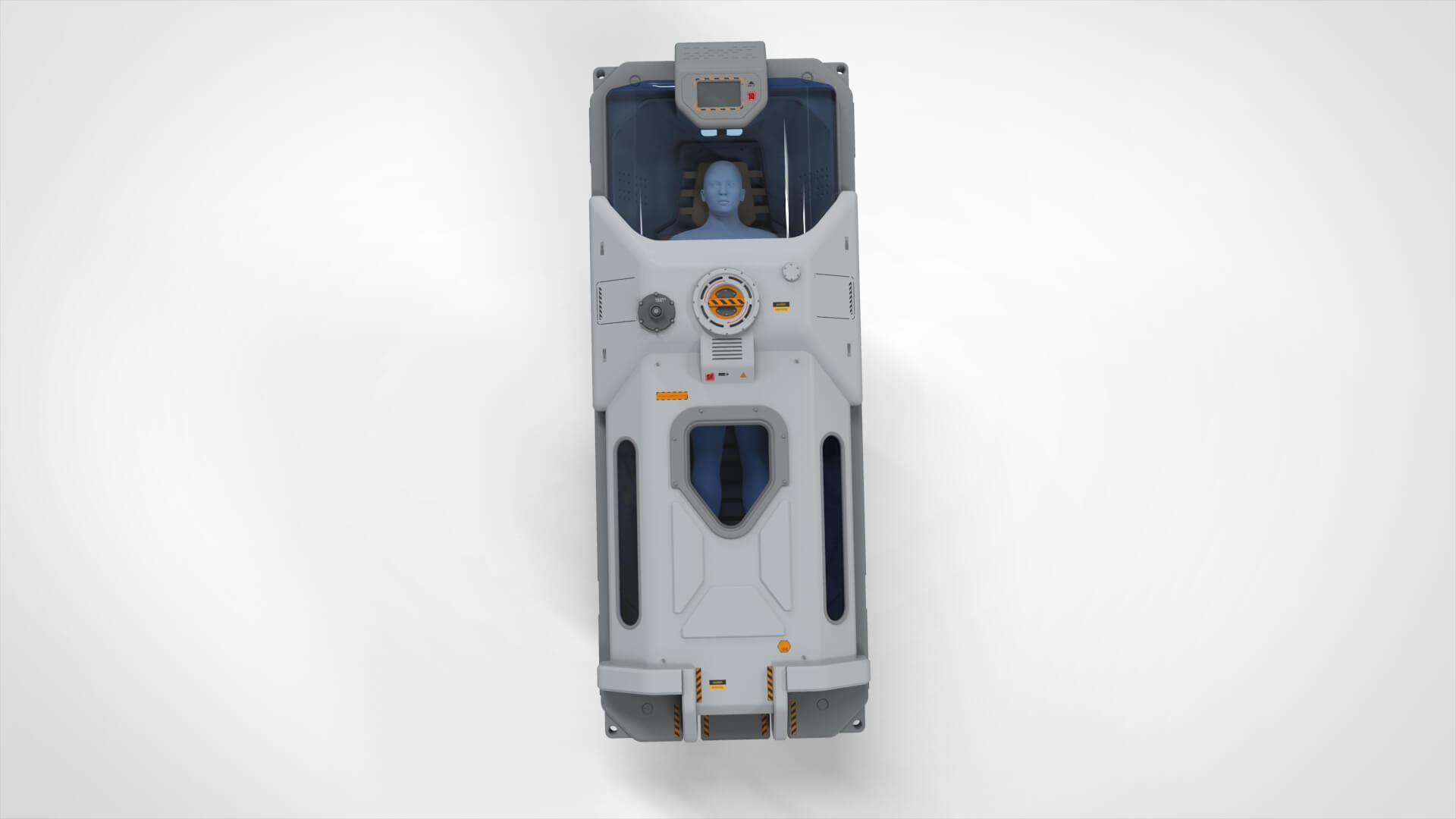 sci fi cryogenic capsule 3D Render, Digital Art by Chtazi