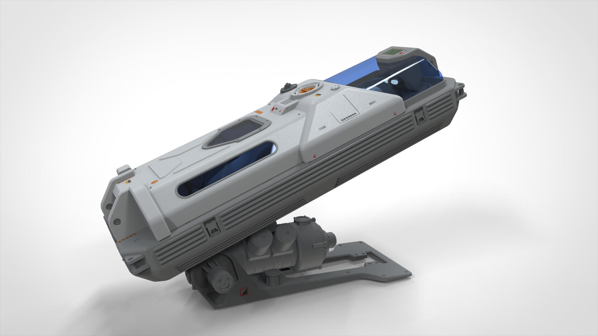 sci fi cryogenic capsule 3D Render, Digital Art by Chtazi