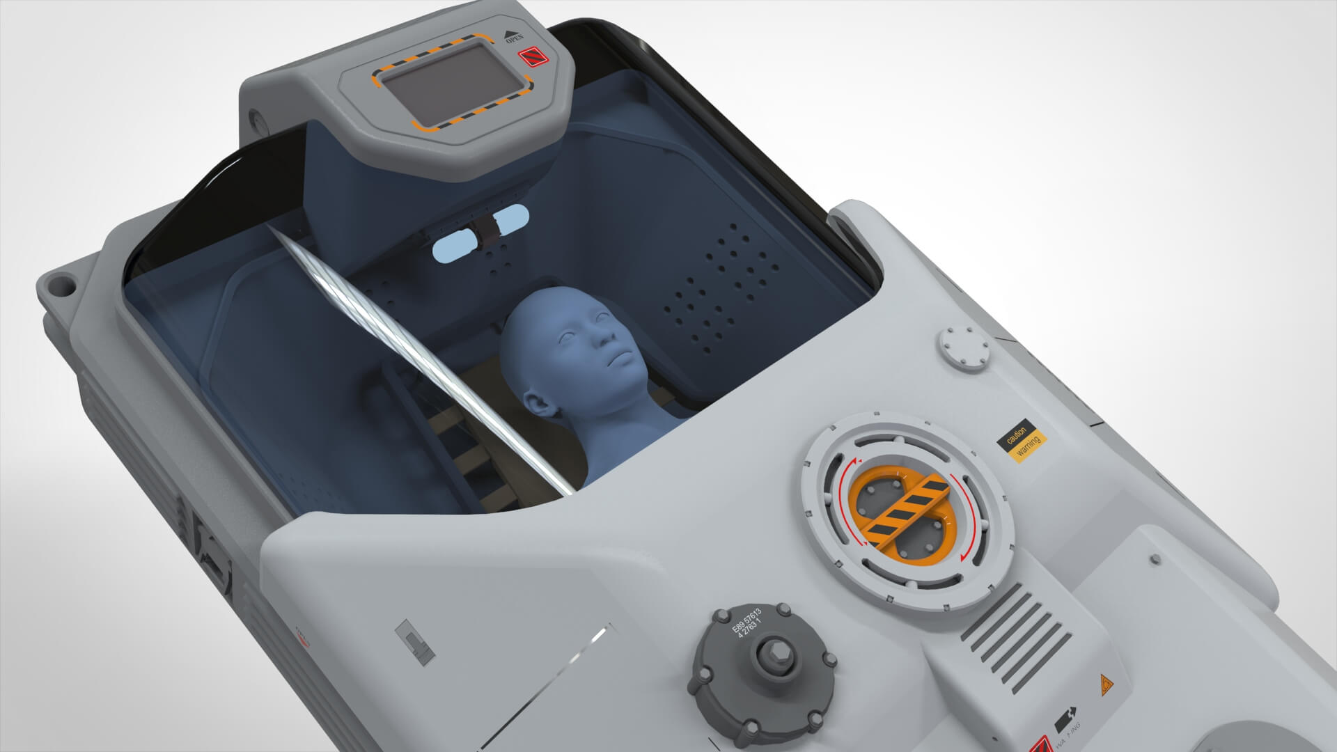 sci fi cryogenic capsule 3D Render, Digital Art by Chtazi