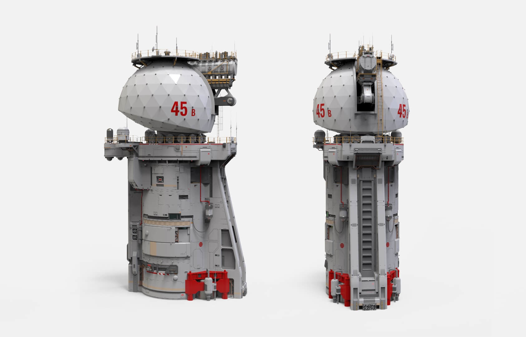sci fi observation post 3D Render, Digital Art by Chtazi