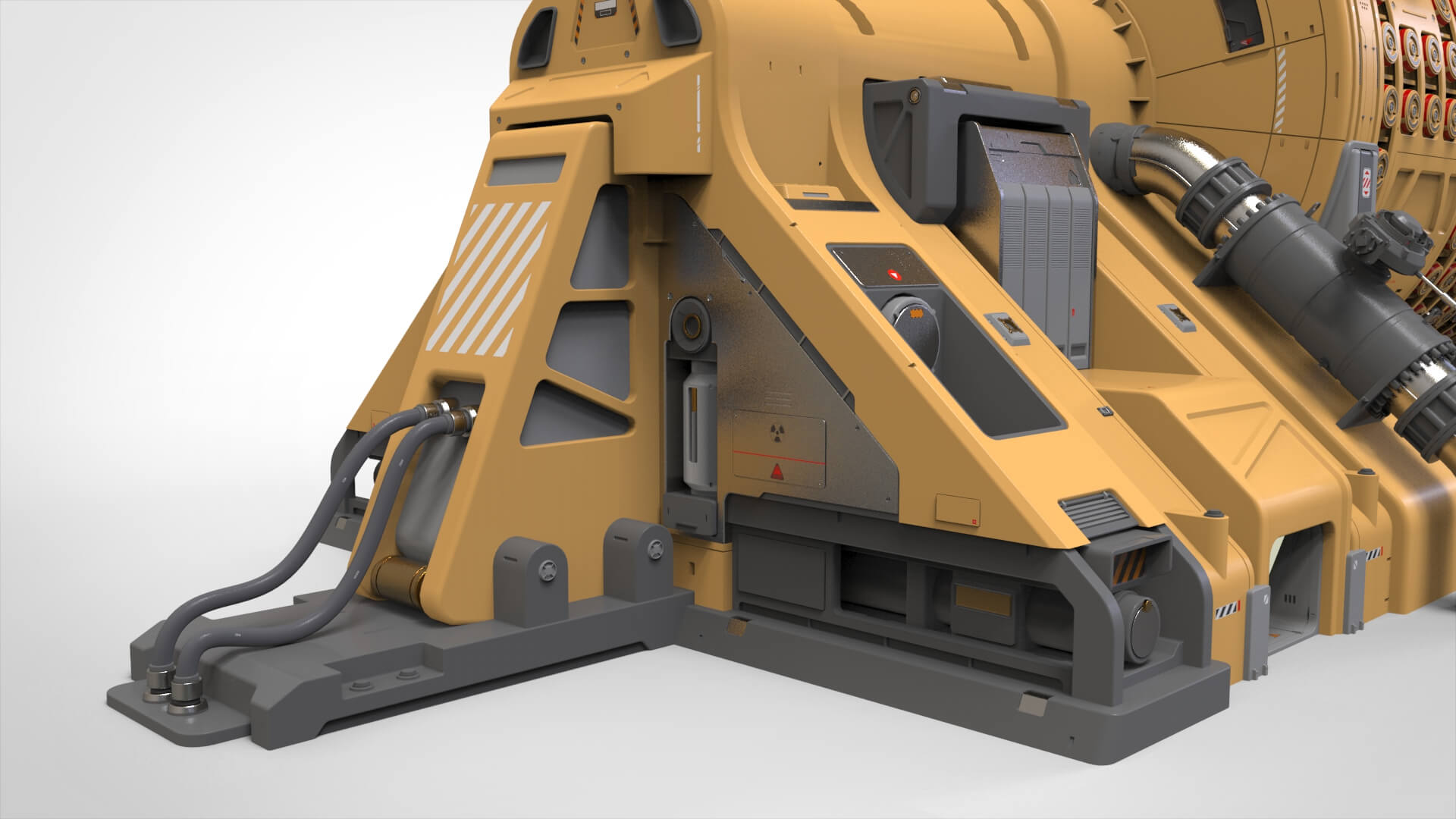 sci fi Small modular reactor 3D Render, Digital Art by Chtazi